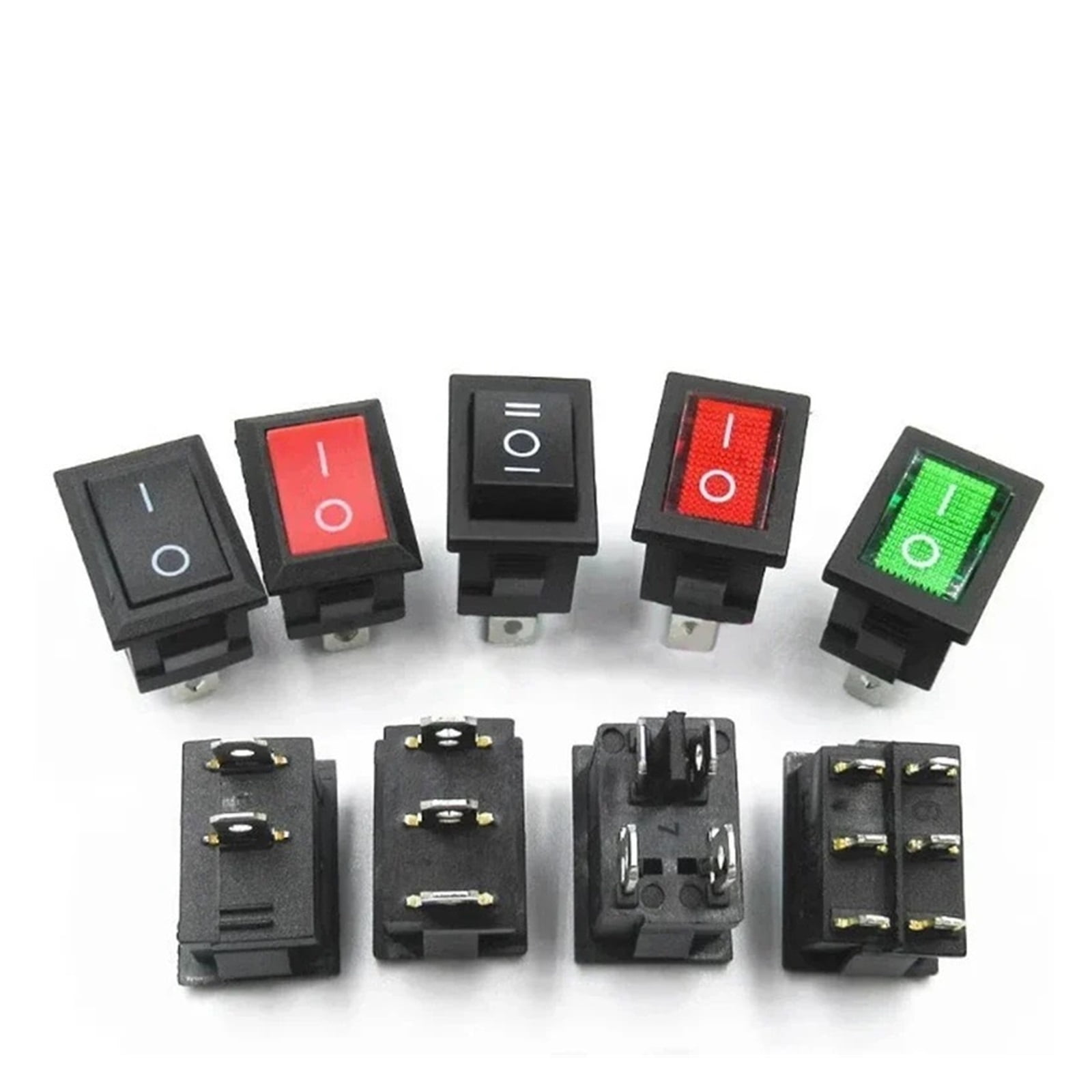 10Pcs KCD1 Series 2/3/4 Pin Boat Car Rocker Position Power Switches ...