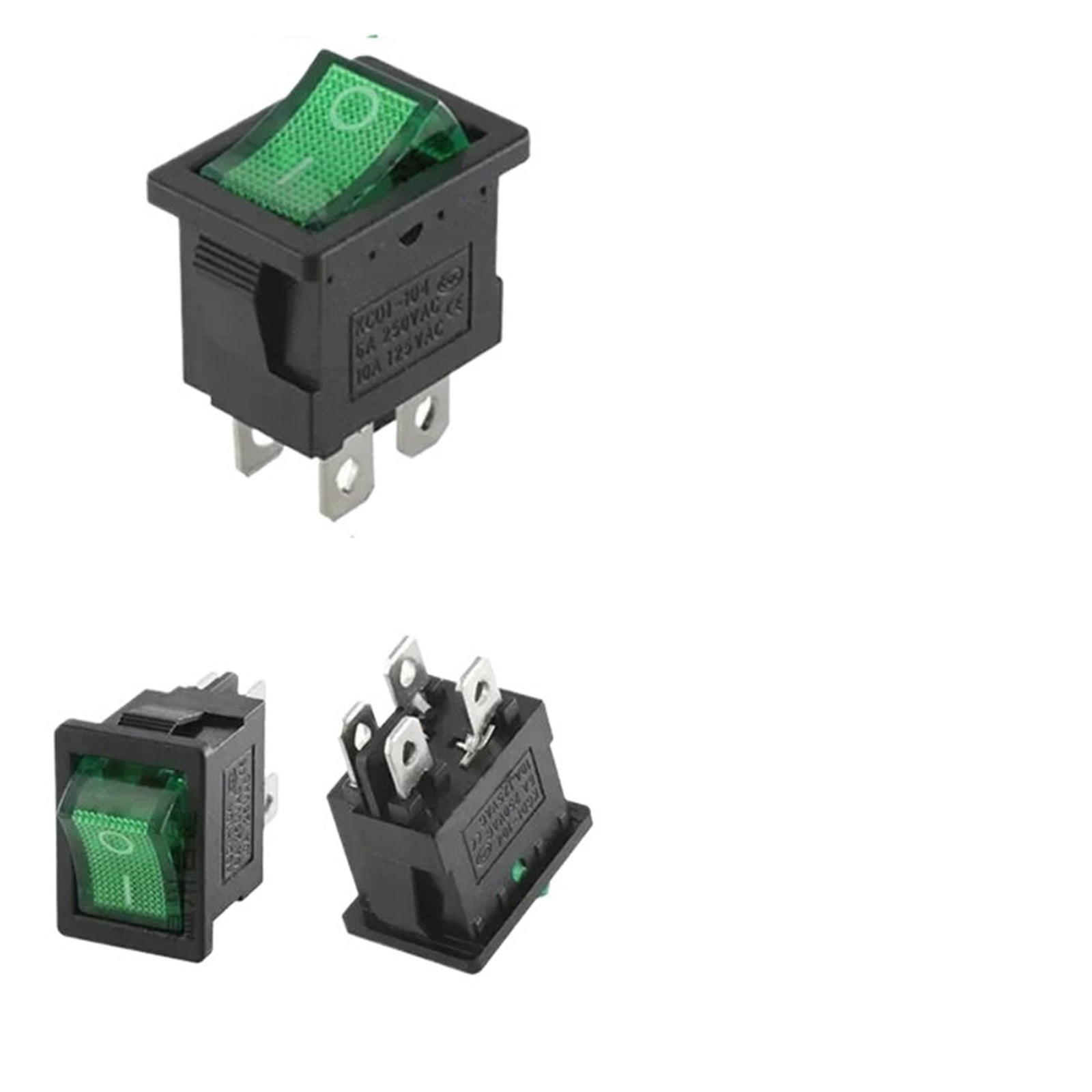 10Pcs KCD1 Series 2/3/4 Pin Boat Car Rocker Position Power Switches ...