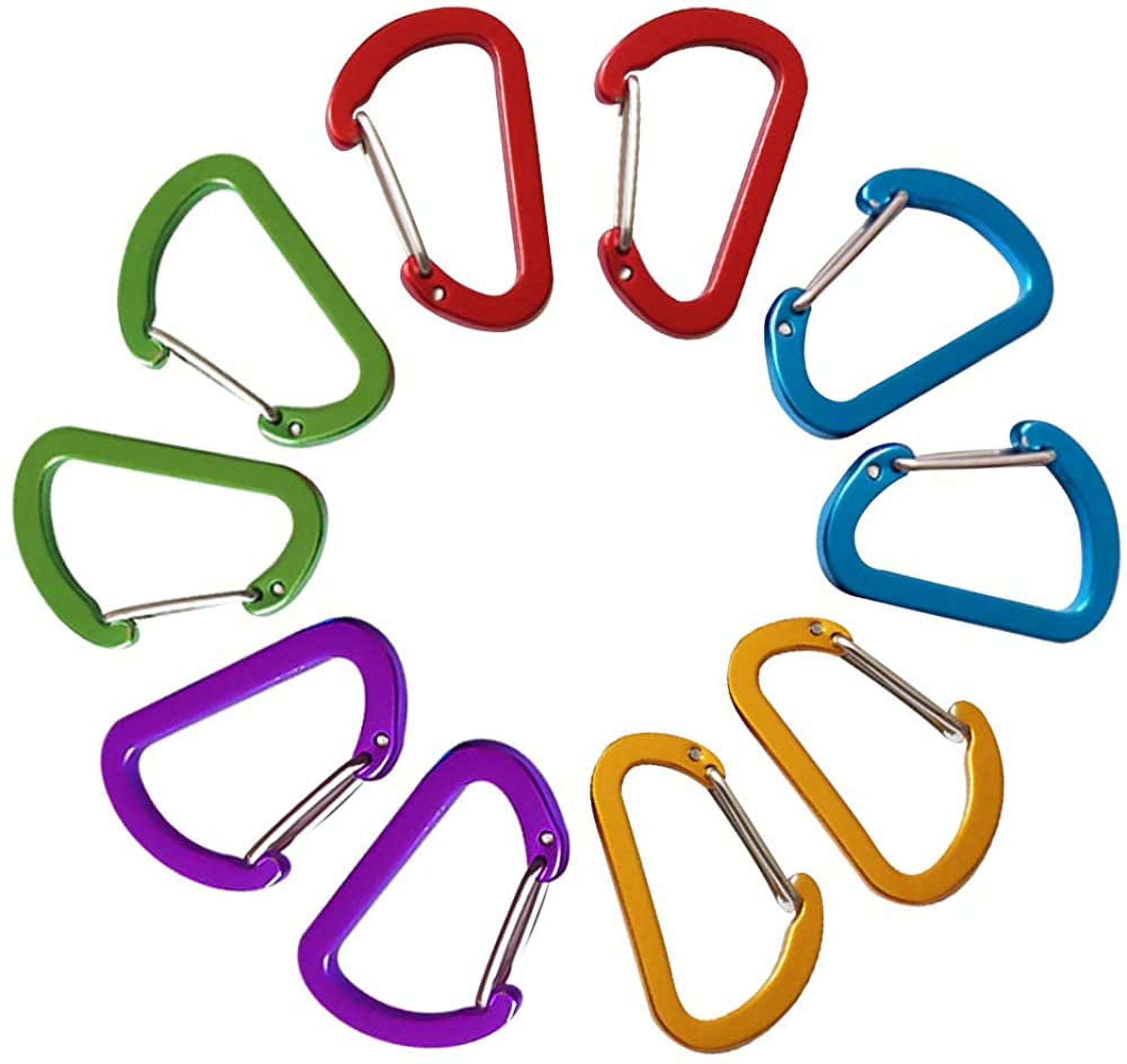 10PCS Keychain Clips Mini Carabiner - 1 5/8inch Small Aluminum Durable ...
