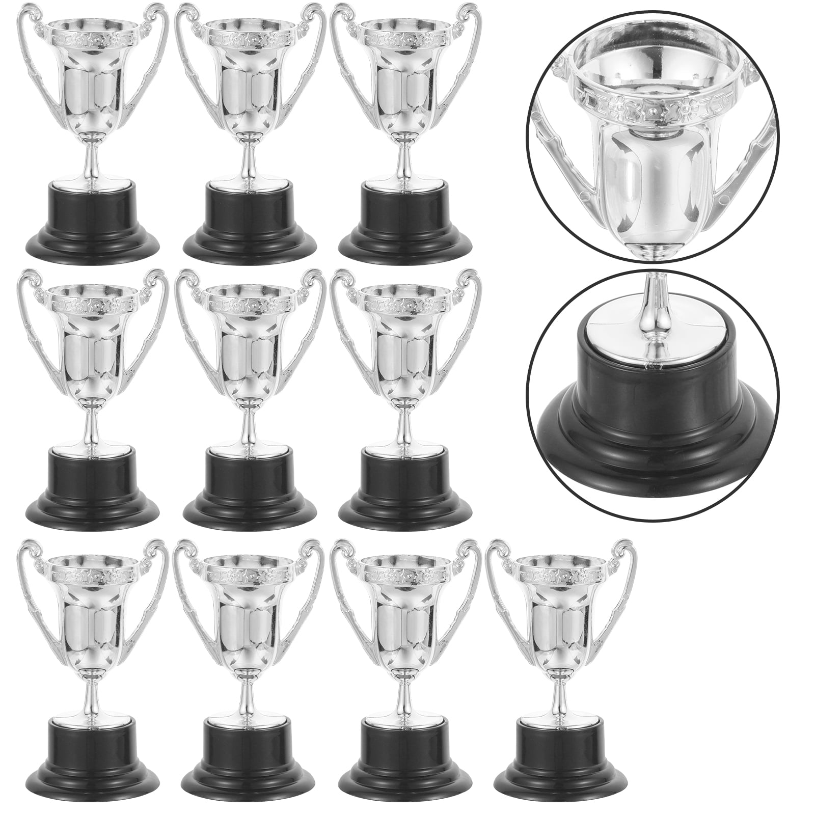 Moluckfu Mini Trophy Cups Silver Children 10Pcs 3.2In - Walmart.com