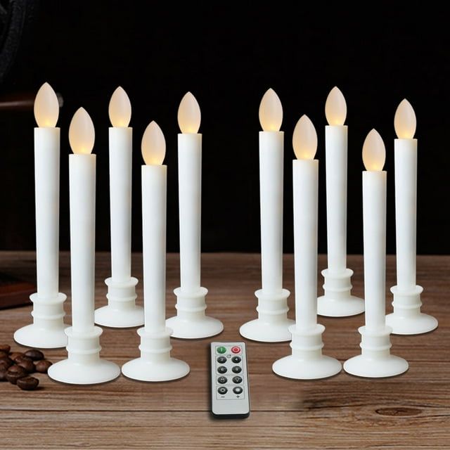 10Pcs LED Flameless Candles, Battery Operated, with Remote & Timer, for ...