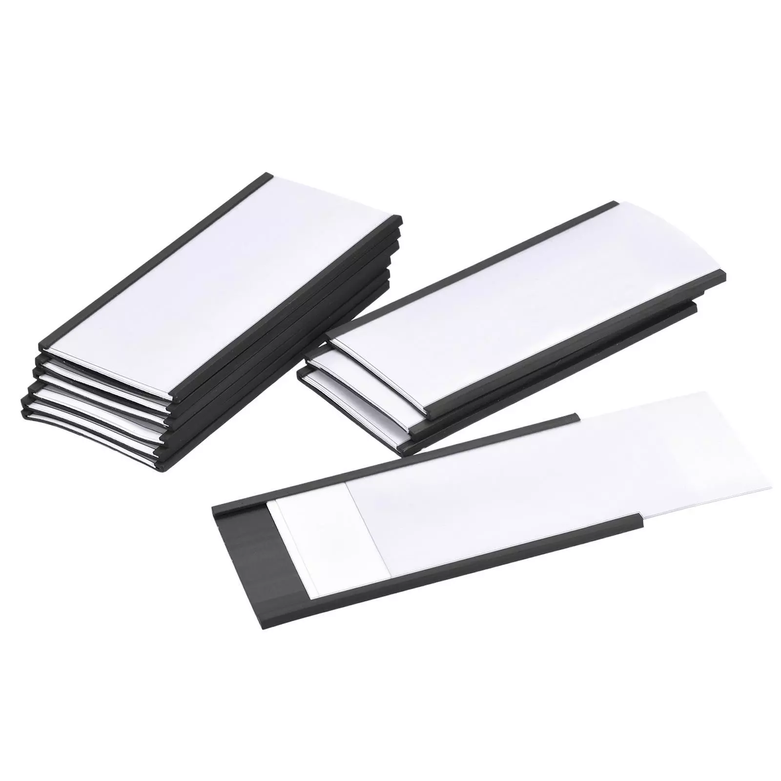 10Pcs Label Holders 4" X 2" C Channel Rubber Magnetic For Metal Shelves ...