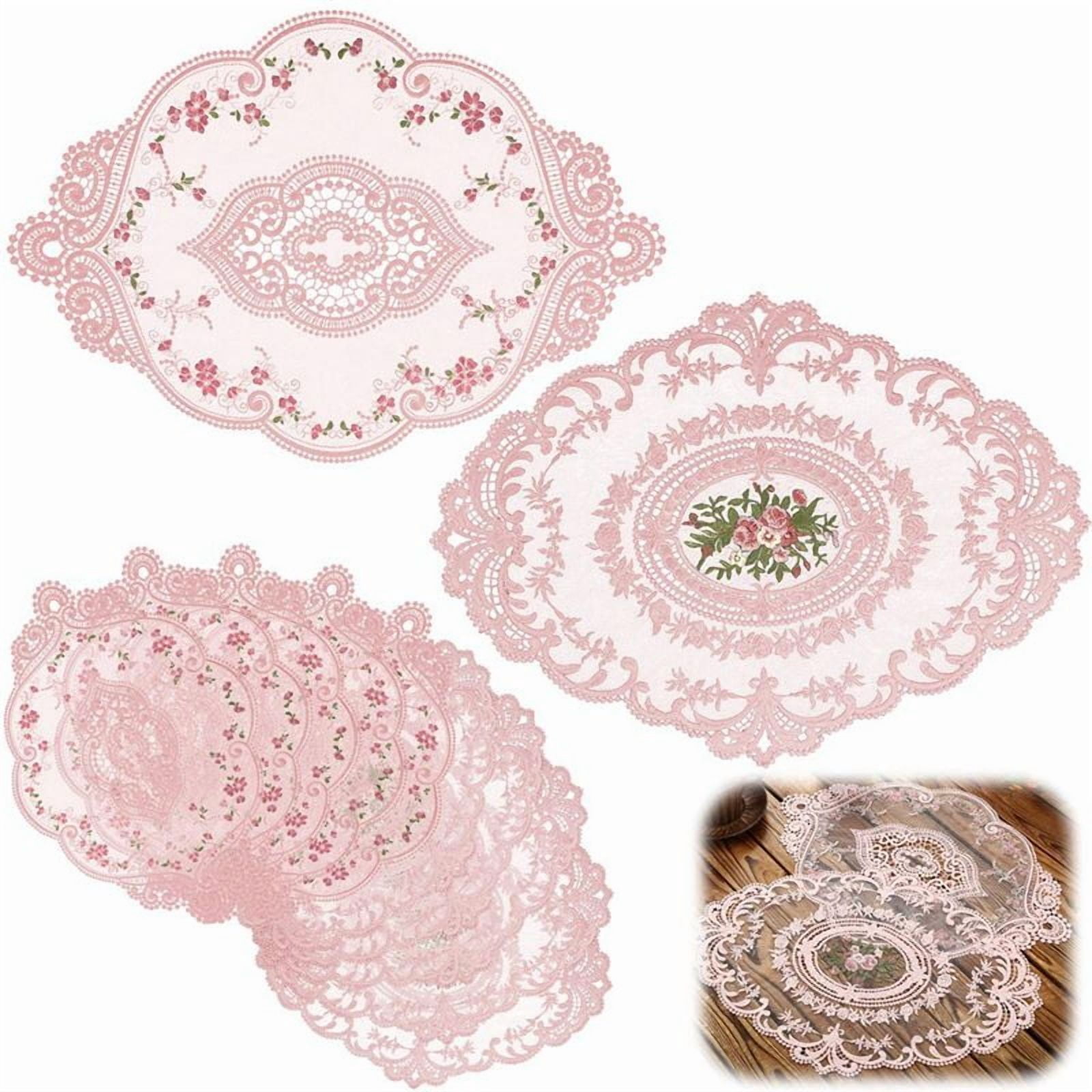 10Pcs Lace Doilies for Tables Embroidered Lace Placemats Vintage ...