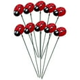 10Pcs Ladybug Garden Stake Decoration Garden Resin Ladybug Decor ...