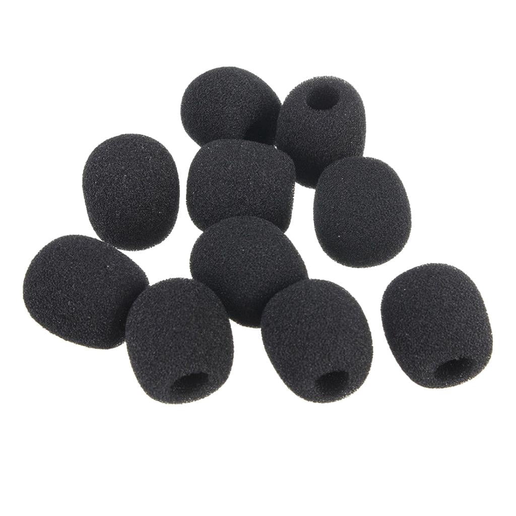 Vensio-10Pcs Lapel Microphone Foam Windscreen Covers 8mm Inner Diameter ...