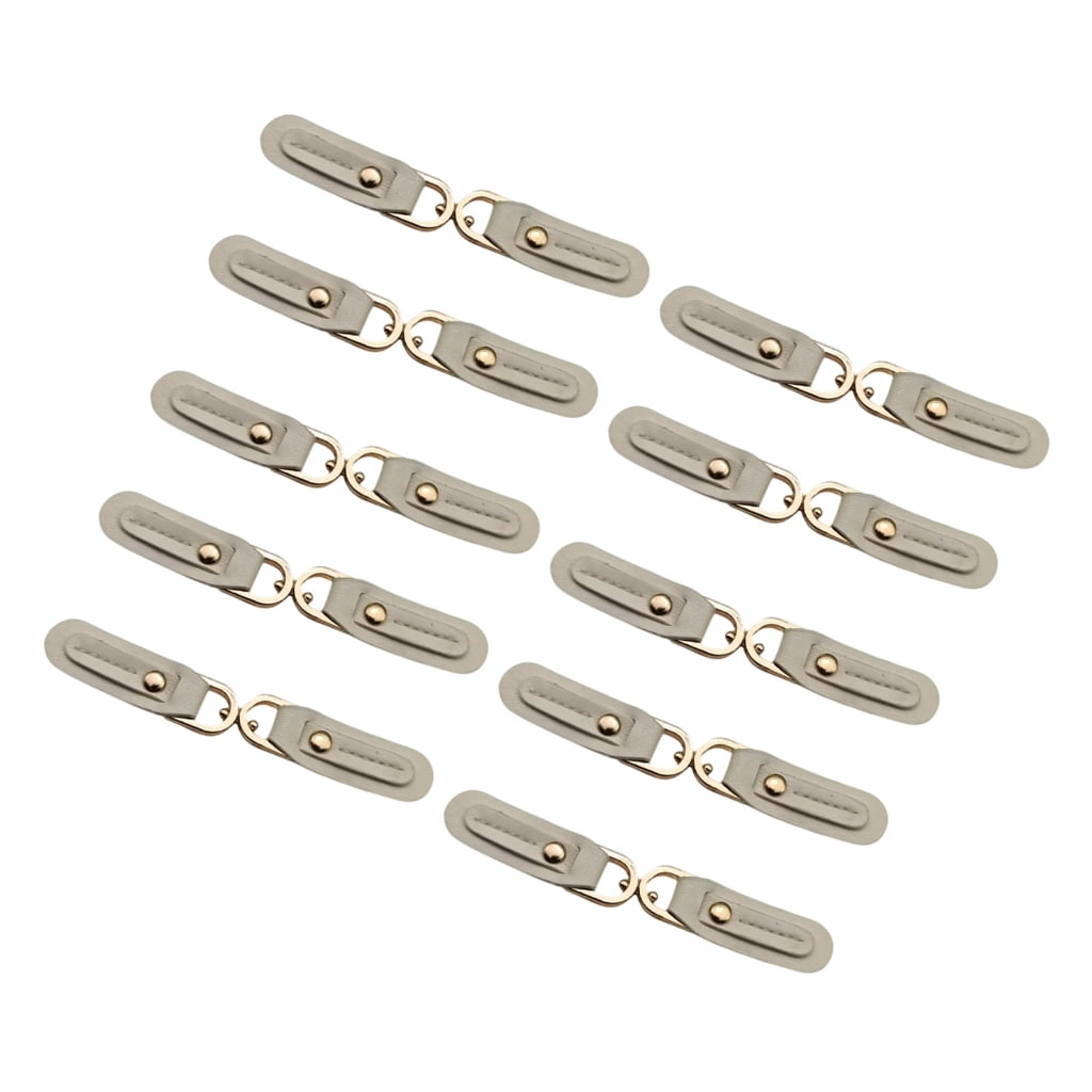 10Pcs Leather Sew On Toggles with Metal Button Replacement Toggles ...
