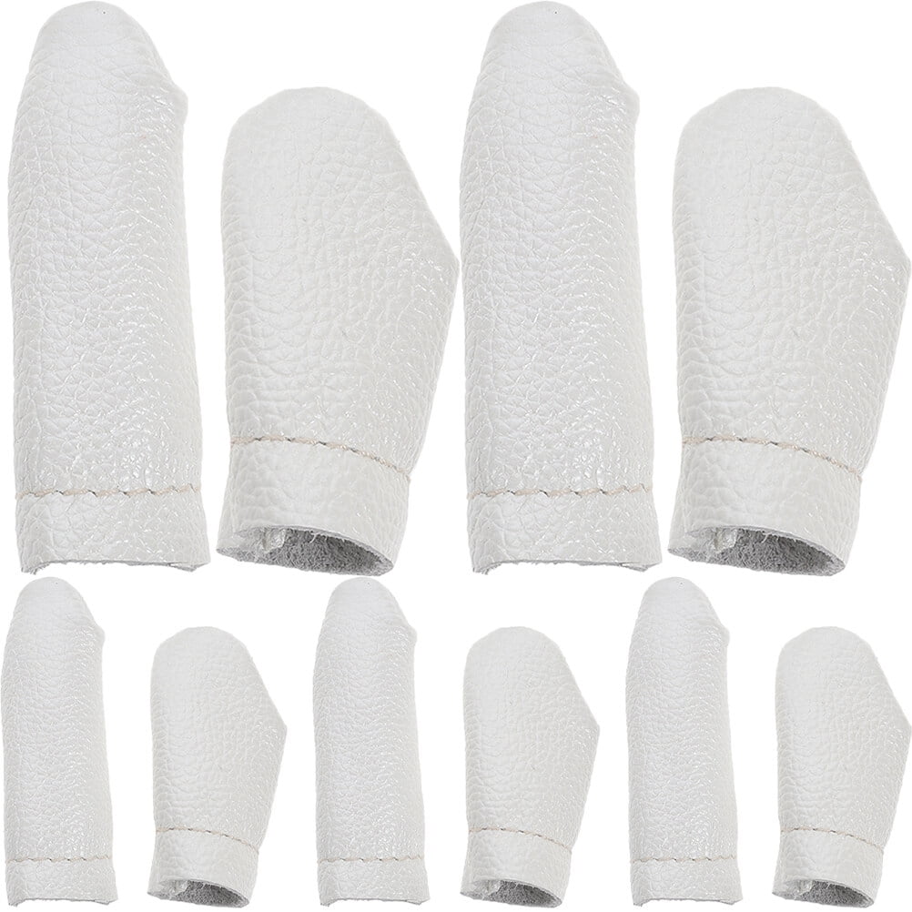 10Pcs Leather Thimble Finger Protector Cross Stitch Finger Cover DIY ...