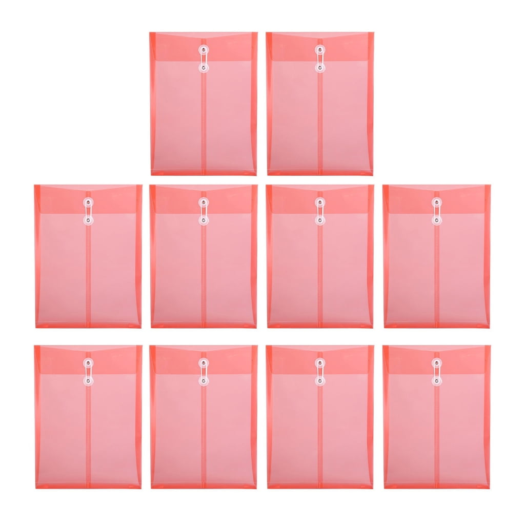 10Pcs Legal Size File Bag with String Closure, Top Loading Envelopes ...