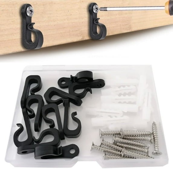 10Pcs Light Hanger Hooks For Outdoor String Lights Screw Hooks For ...