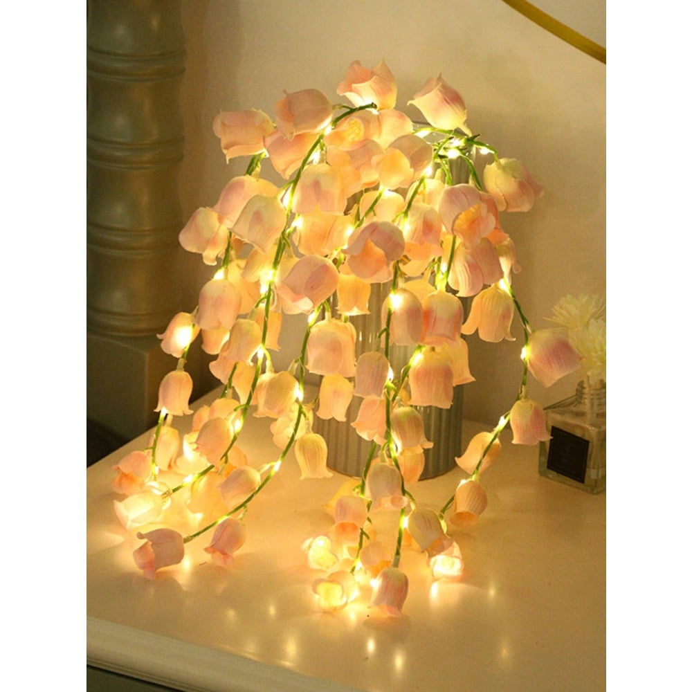 10Pcs Lighted Artificial Lily Of The Valley Hanging Flowers Vines ...