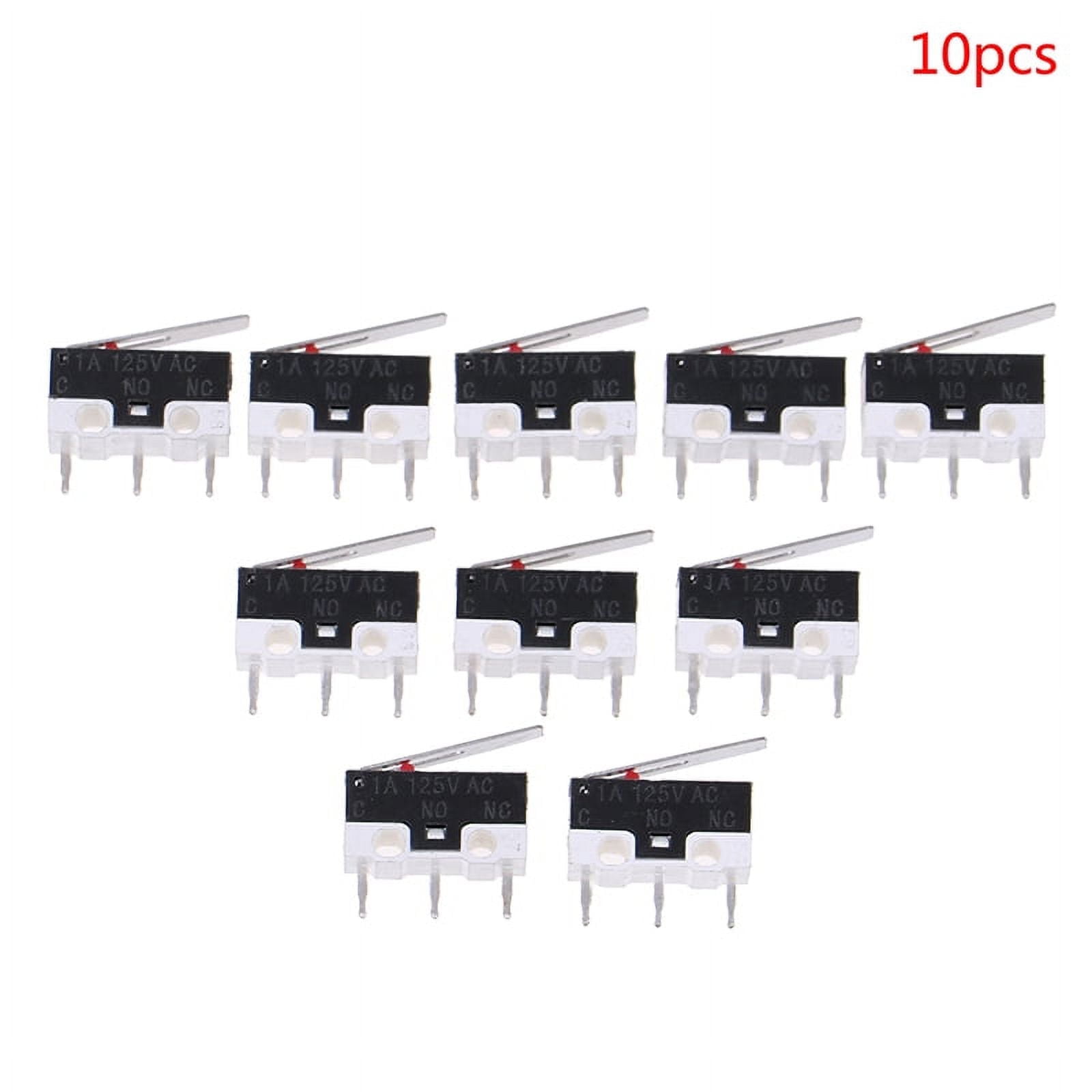 10Pcs Limit Switch Push Button Switch 1A 125V AC Mouse Switch 3Pins Micro Swi WL - Walmart.com