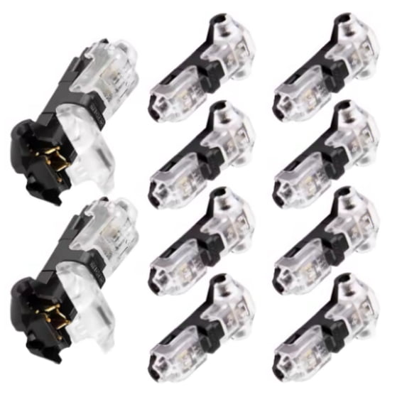 10Pcs Low Voltages Wire Connectors Solderless Not Wire Stripping 2 Way ...
