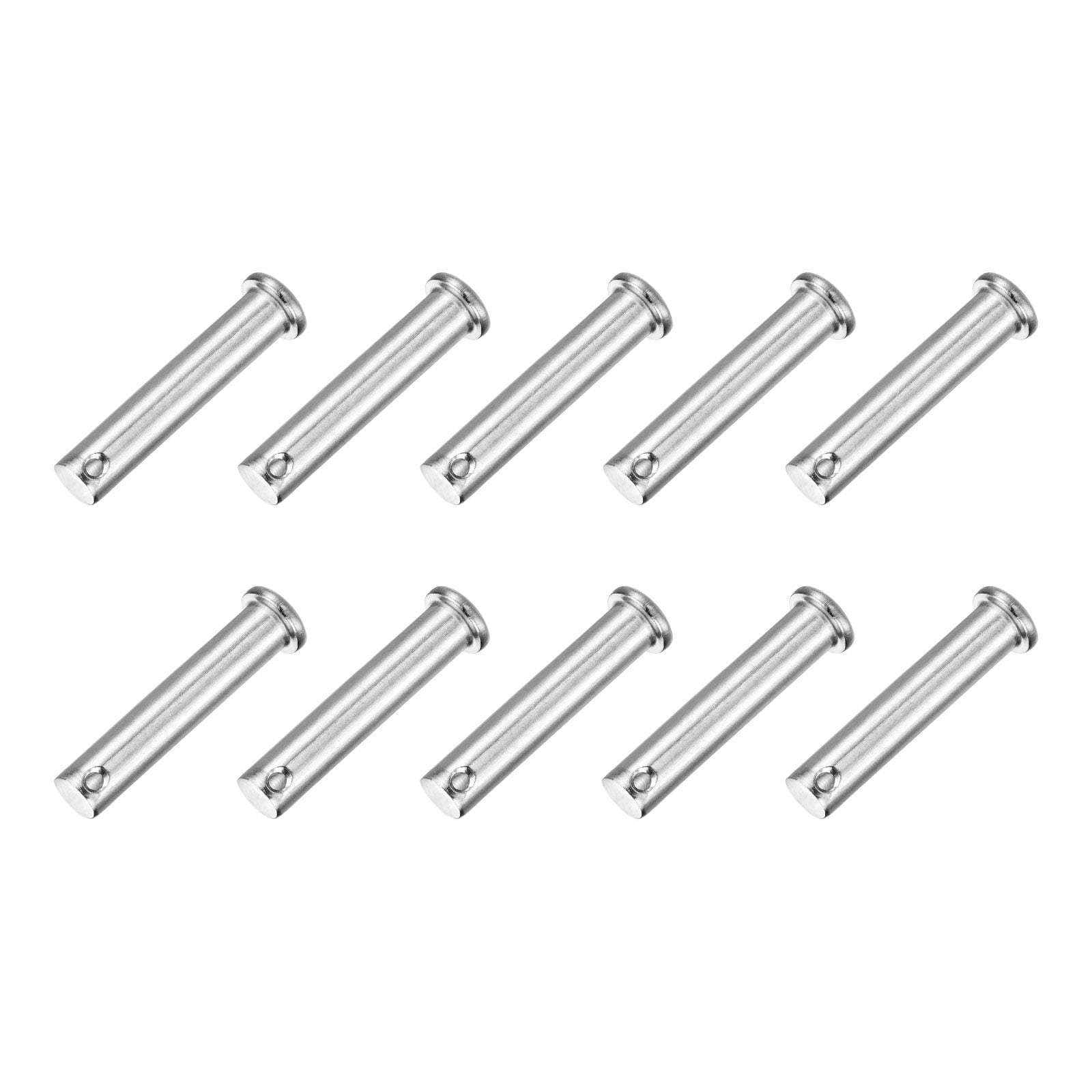 10Pcs M10 x 50mm Single Hole Clevis Pins, 304 Stainless Steel Flat Head ...