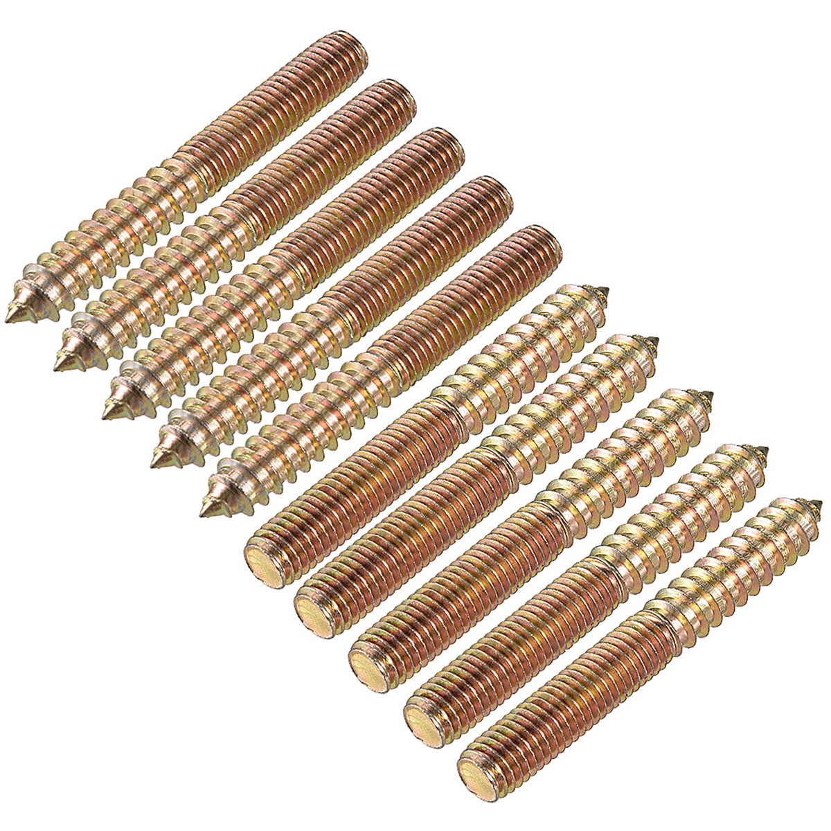 10Pcs M10x80mm Hanger Bolt Double Headed Bolt Self-Tapping Screw ...