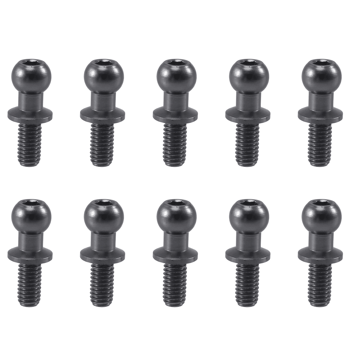 10Pcs M3 Metal Hex Ball Head Screws for TT01 TT02 D5 1/10 RC Drift Car ...