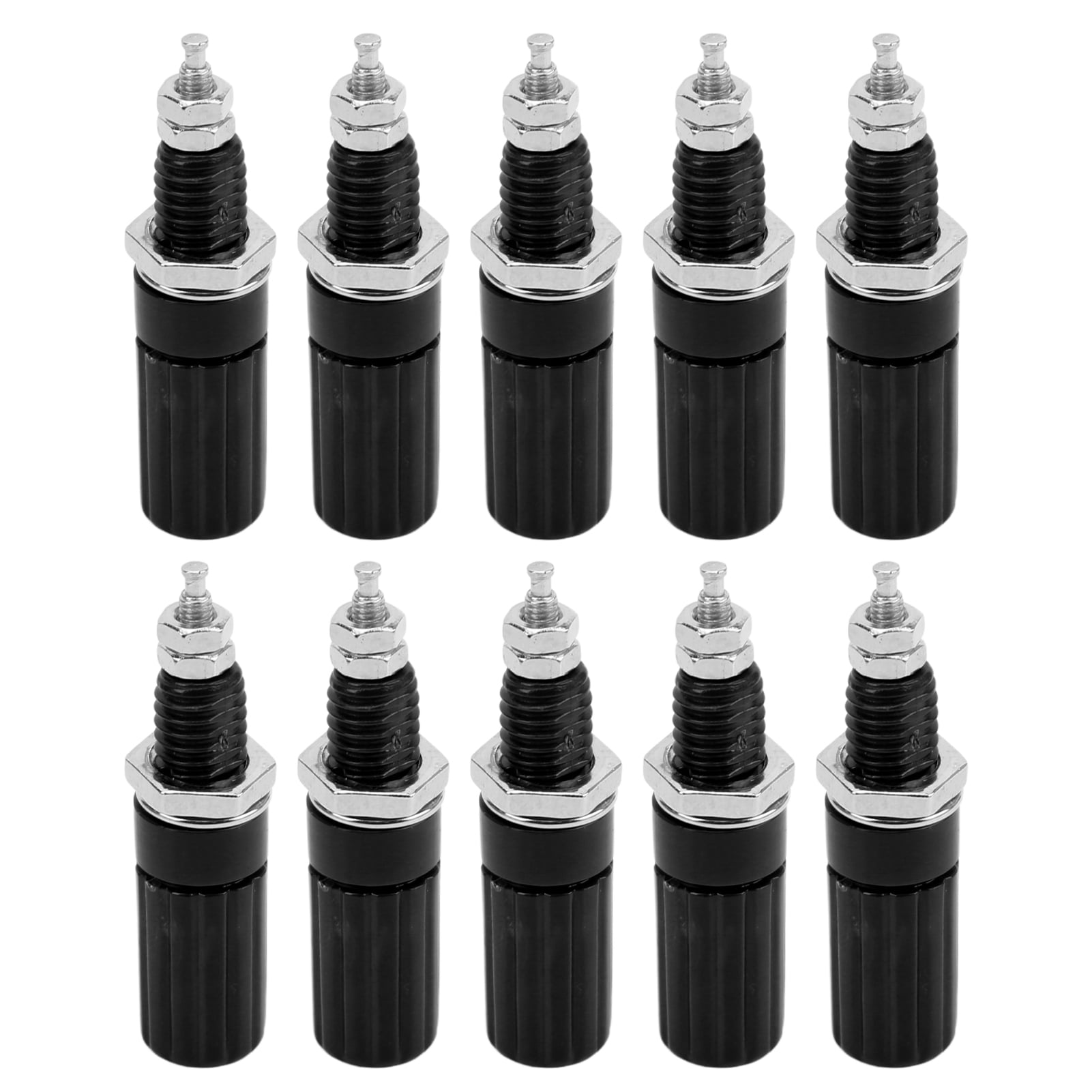 10Pcs M3 Terminal 4mm Banana Jack Socket Screw Panel Jack Terminal Plug ...