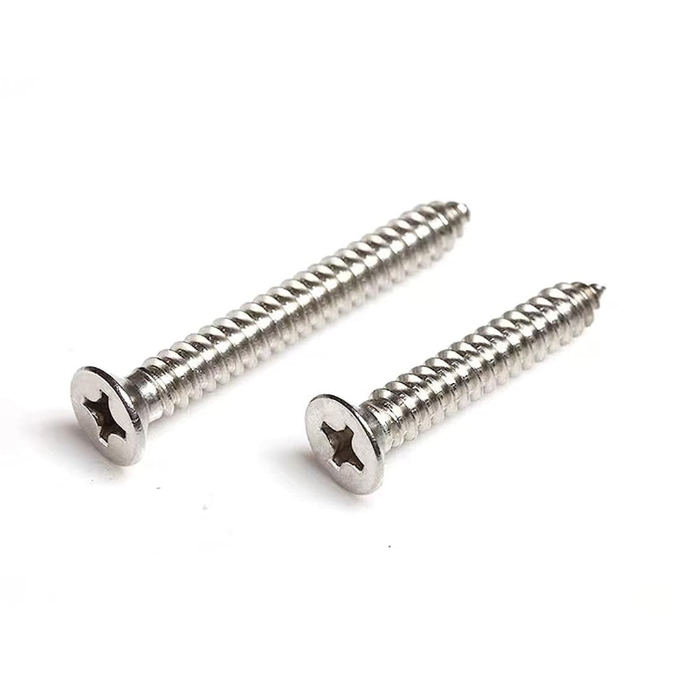 10Pcs M4x50mm Phillips Flat Head Self Tapping Wood Screws,304 Stainless ...