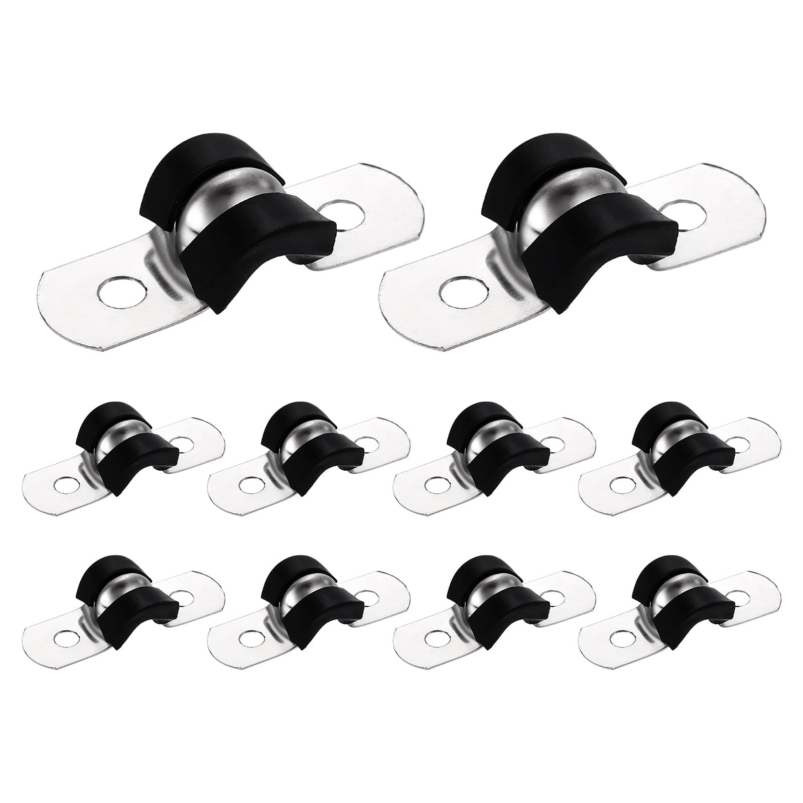 10Pcs M6 U-Tube Strap Clamp EPDM Plastic Cushioned Insulated Clamp ...