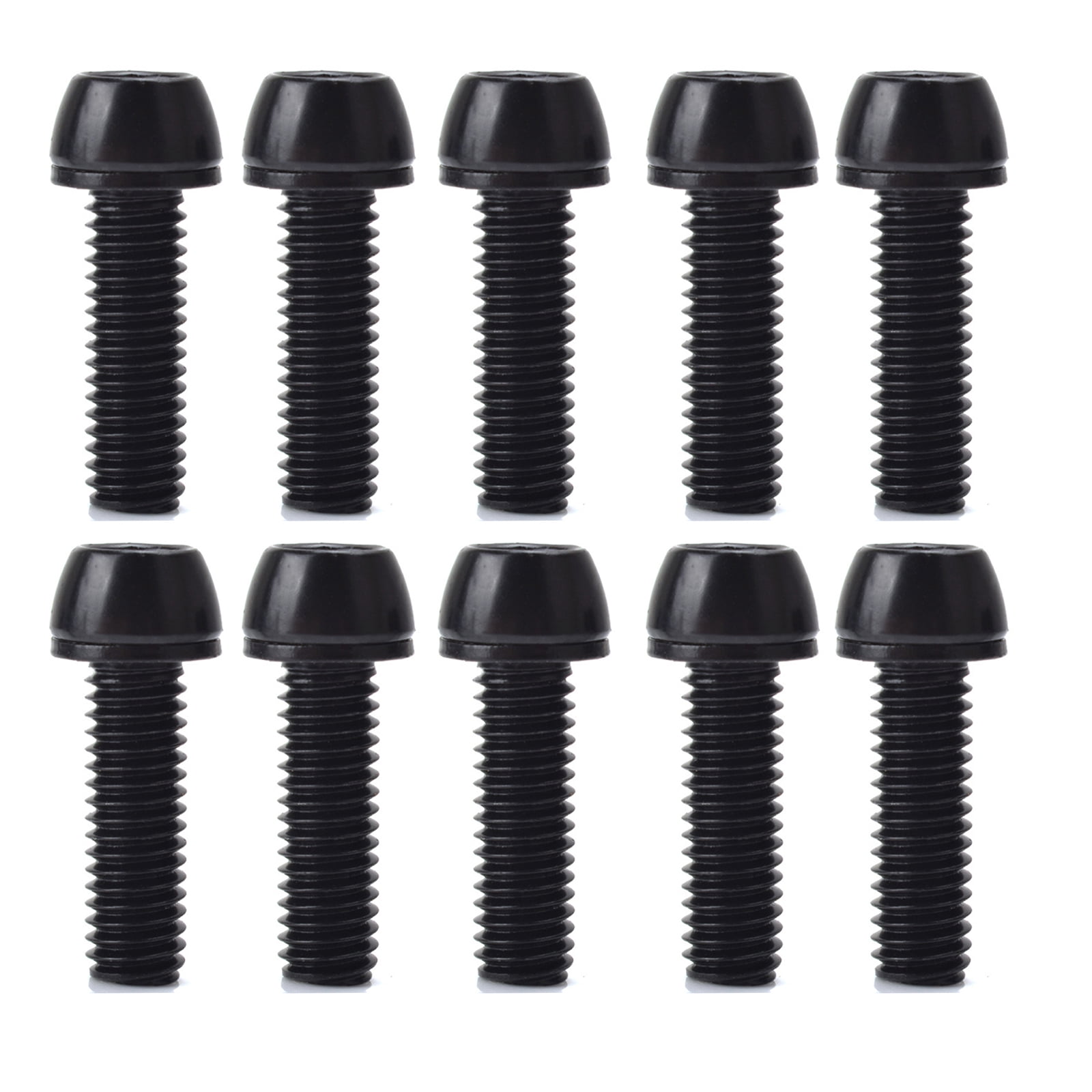 10Pcs M6x20mm Steels Bicycles Stem Screw Tapered Head Bolts Screws with ...