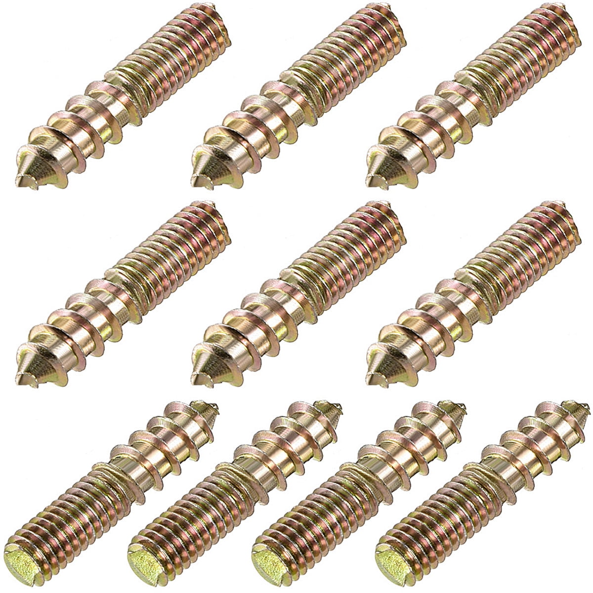 10Pcs M6x30mm Hanger Bolt Double Headed Bolt Self-Tapping Screw ...