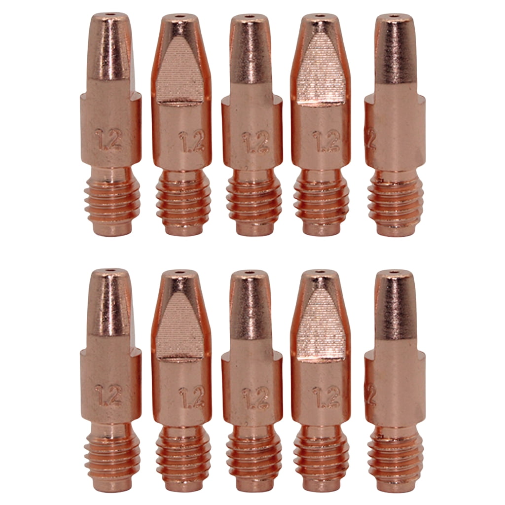 10Pcs MIG Welding Contact Tip Nozzle M8x30mm Connectors Copper Tips ...
