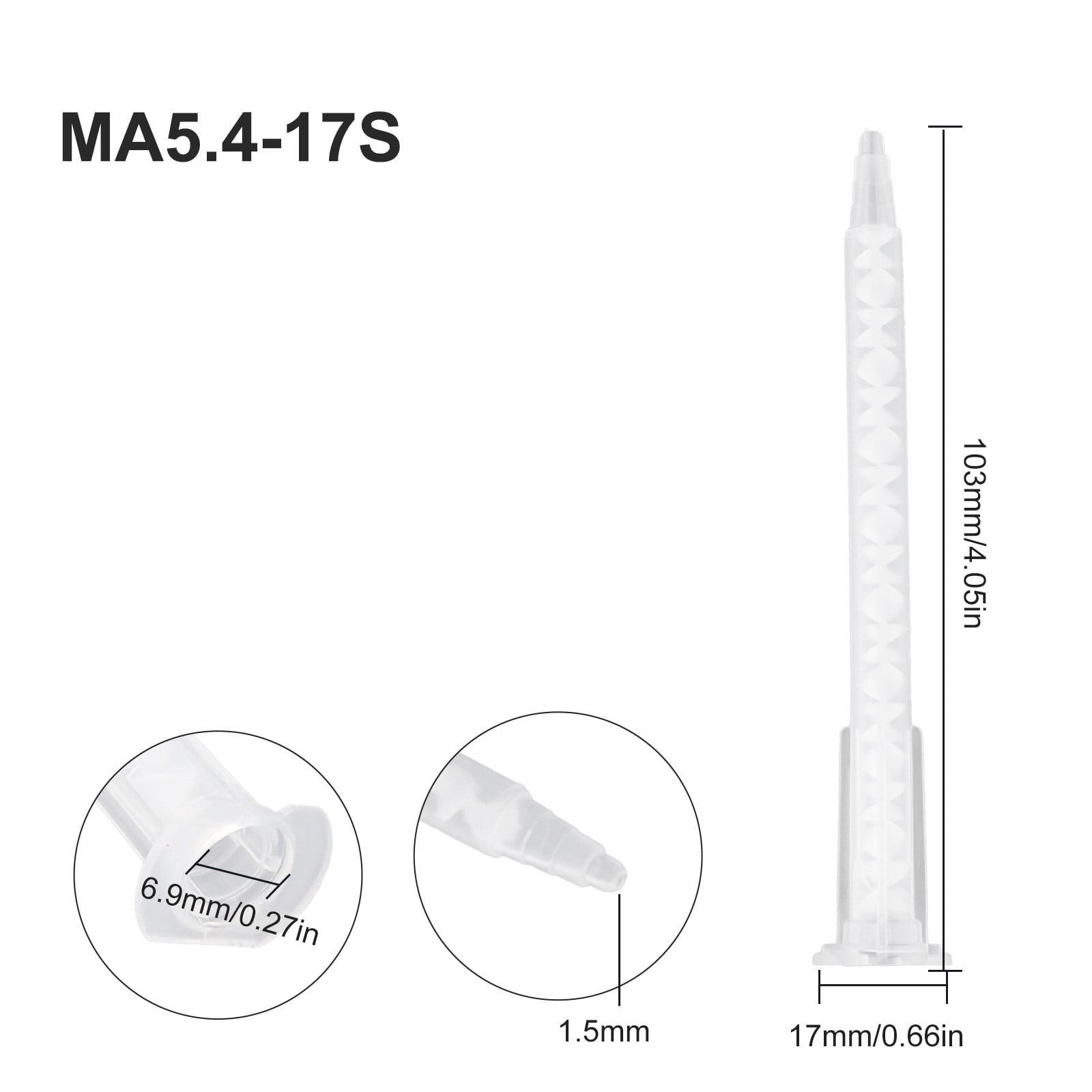 10Pcs Ma5.4-17S Resin Ab Glue Static Mixer Mixer Mixing Tube Mixing ...