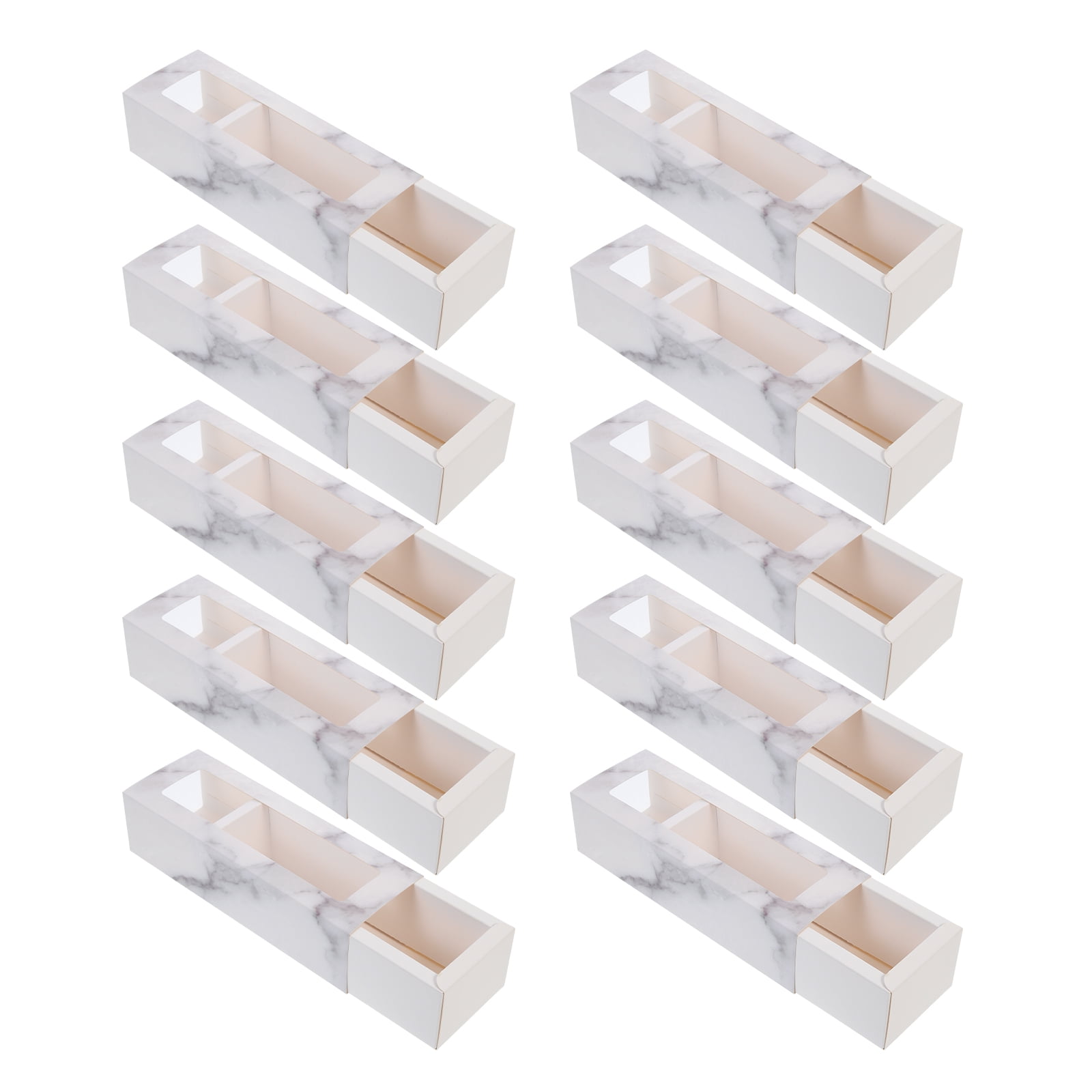 10Pcs Macaron Boxes Macaron Packaging Boxes Window Display Macaron ...