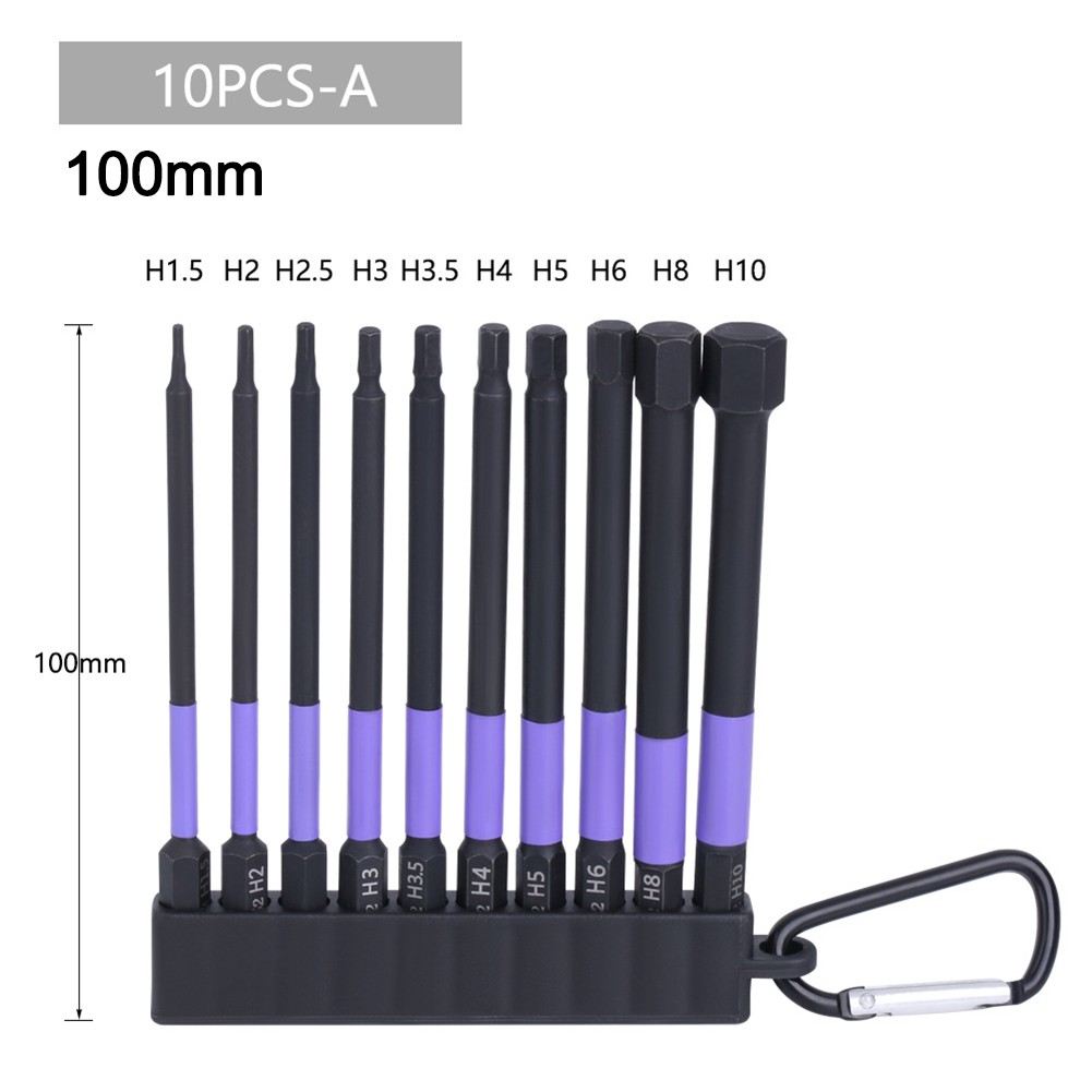 10Pcs Magnetic Hex Head Wrench Drill Bit Set 1/4 Shank for Impact Screwdrivers A100 - Walmart.com