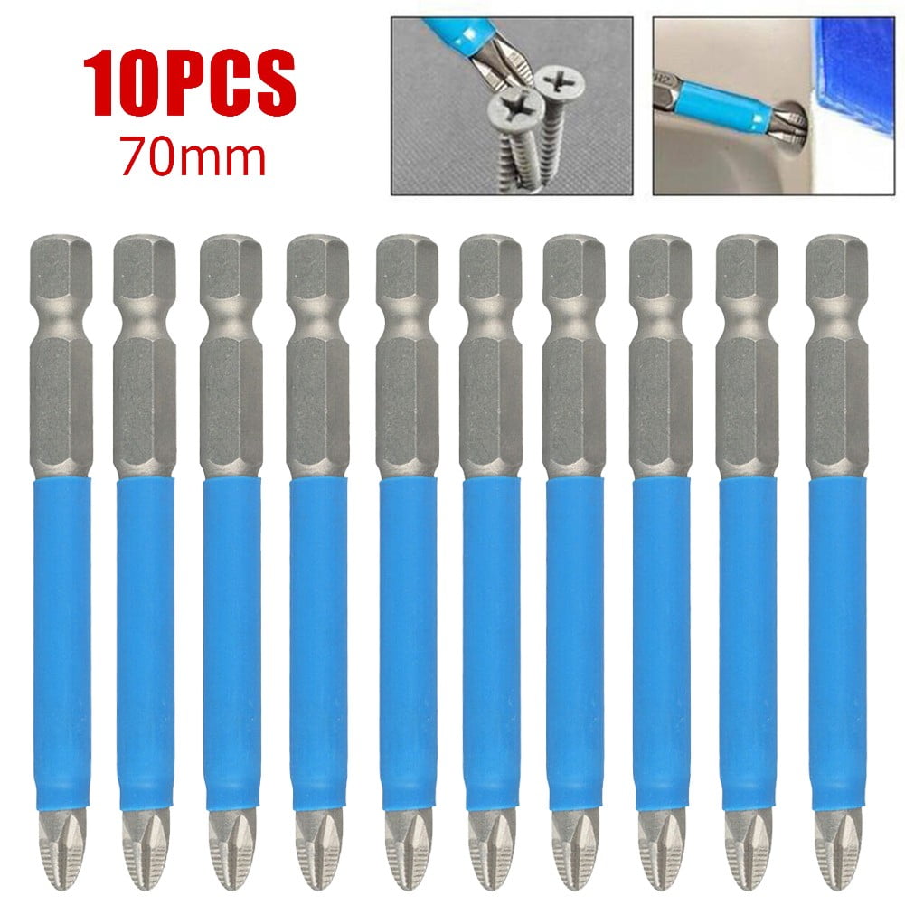 10Pcs Magnetic Hex Shank Anti-Slip Ph2 Cross Screwdriver Drill Bits Set ...