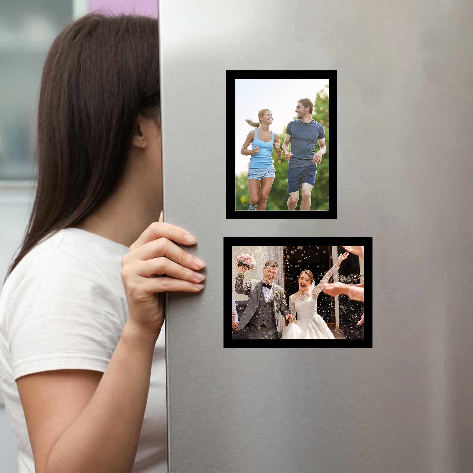 10Pcs Magnetic Picture Frames Versatile Magnet Photo Frame Pockets Practical Certificate Frame ...