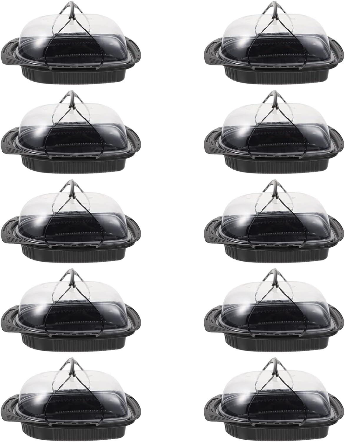 10Pcs Meal Prep Boxes Rectangular Turkey Boxes with Lid Take Out Food ...