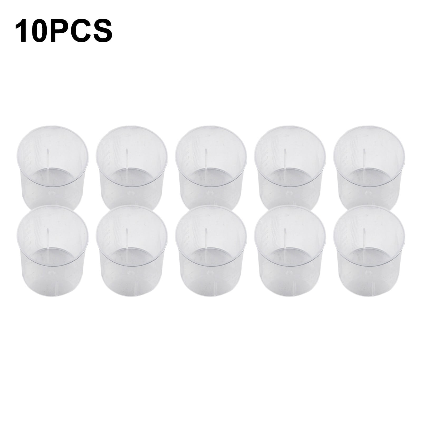 10Pcs Measuring Cups 15ml/30ml Transparent Plastic Double-scale ...