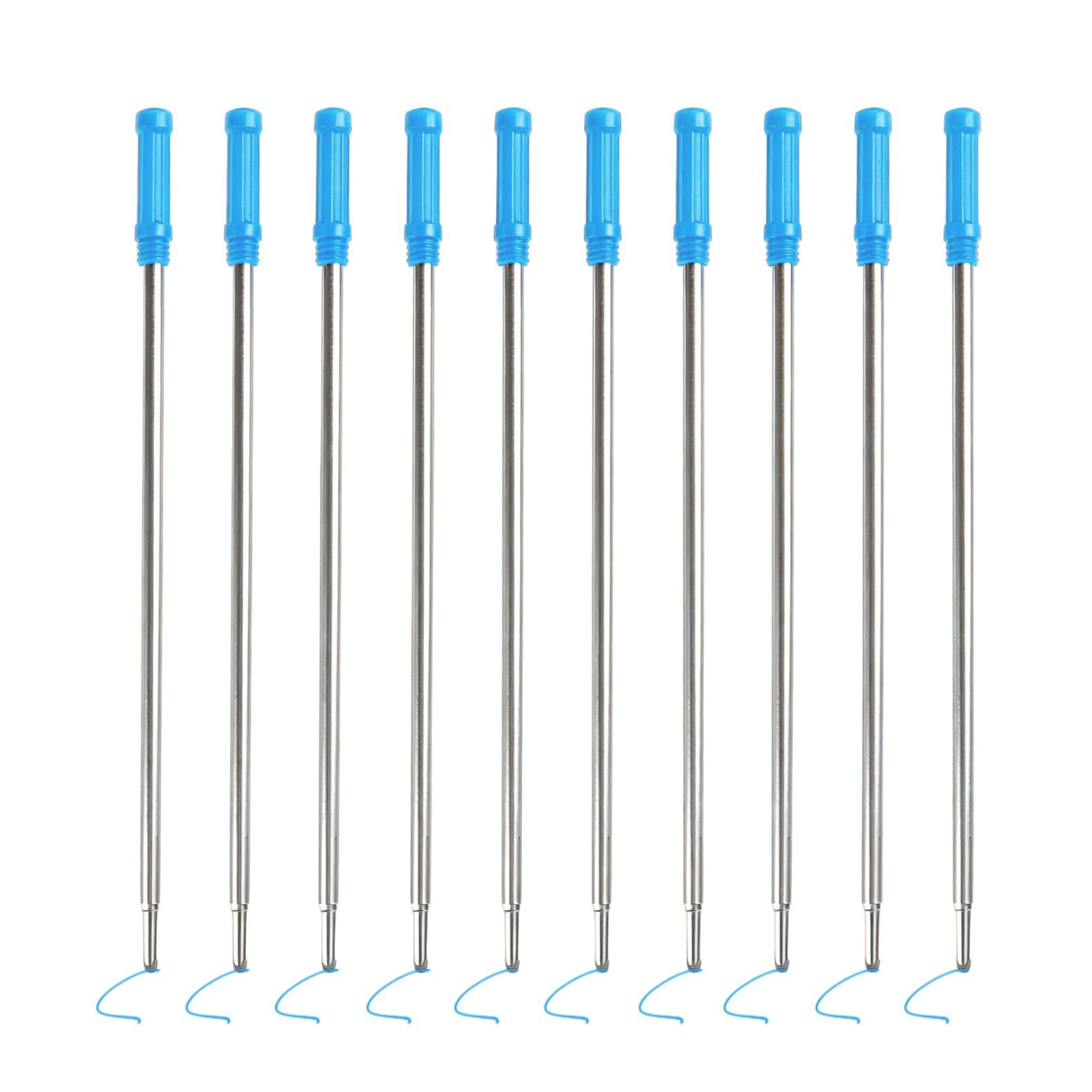 10Pcs Metal Ballpoint Pen Refills 3 Color Inks Refill Replaceable Pens ...