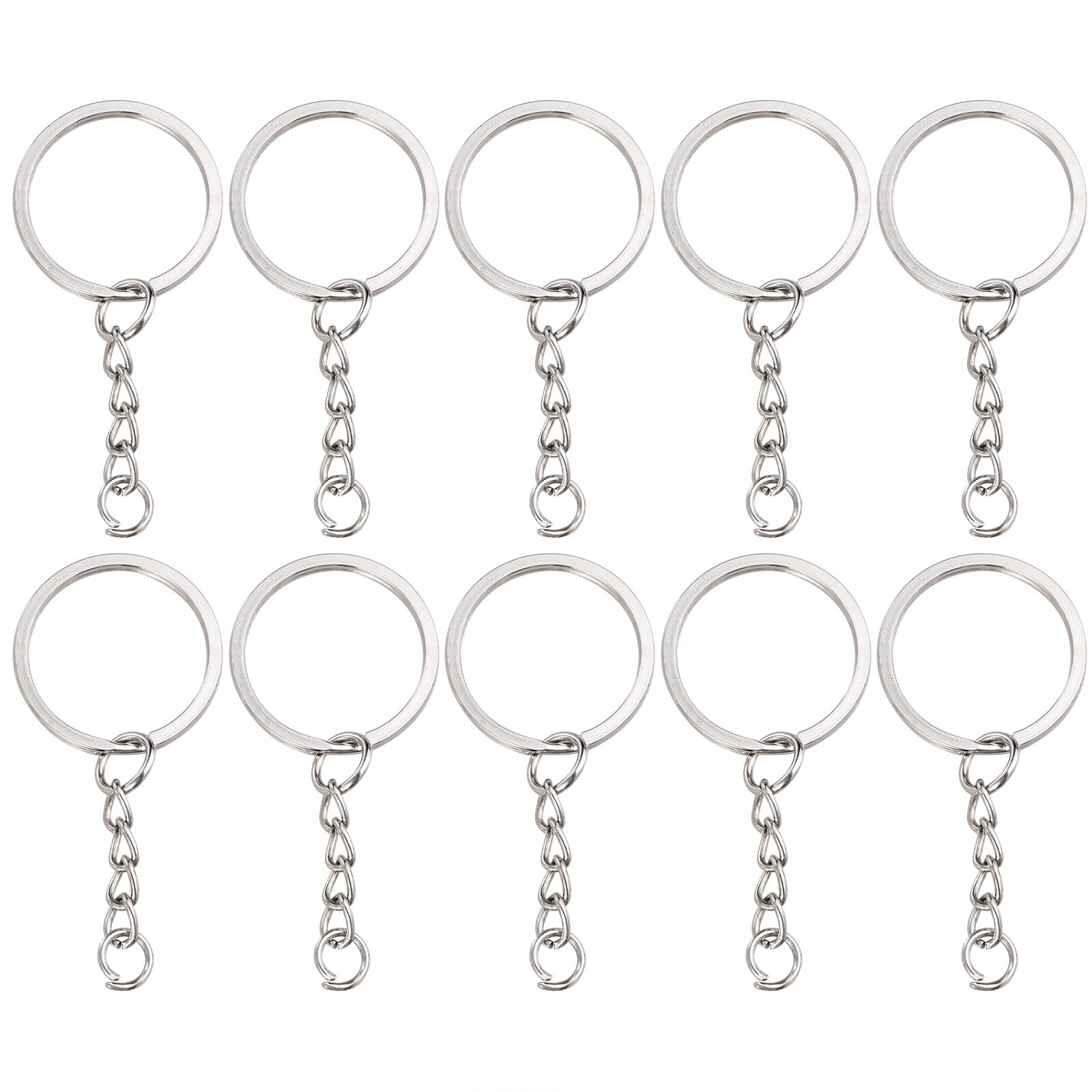 10Pcs Metal Blank Key Rings Split Key Holder Rings DIY Key Chain ...