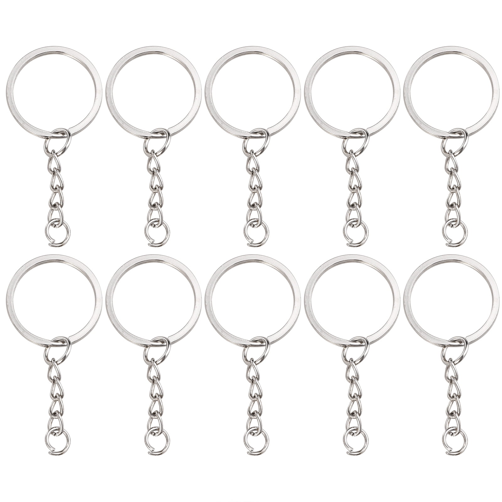 10Pcs Metal Blank Key Rings Split Key Holder Rings DIY Key Chain ...