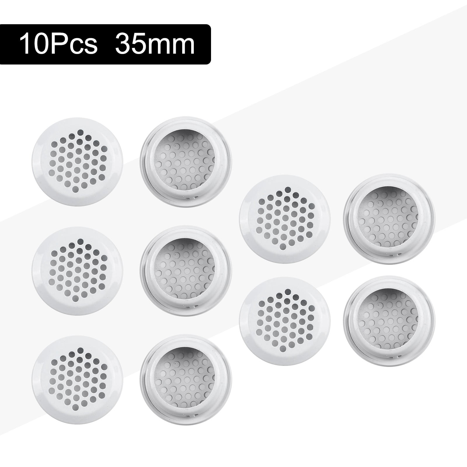 10Pcs Metal Cabinet Cupboard Round Air Vent Grill Cover Ducting ...