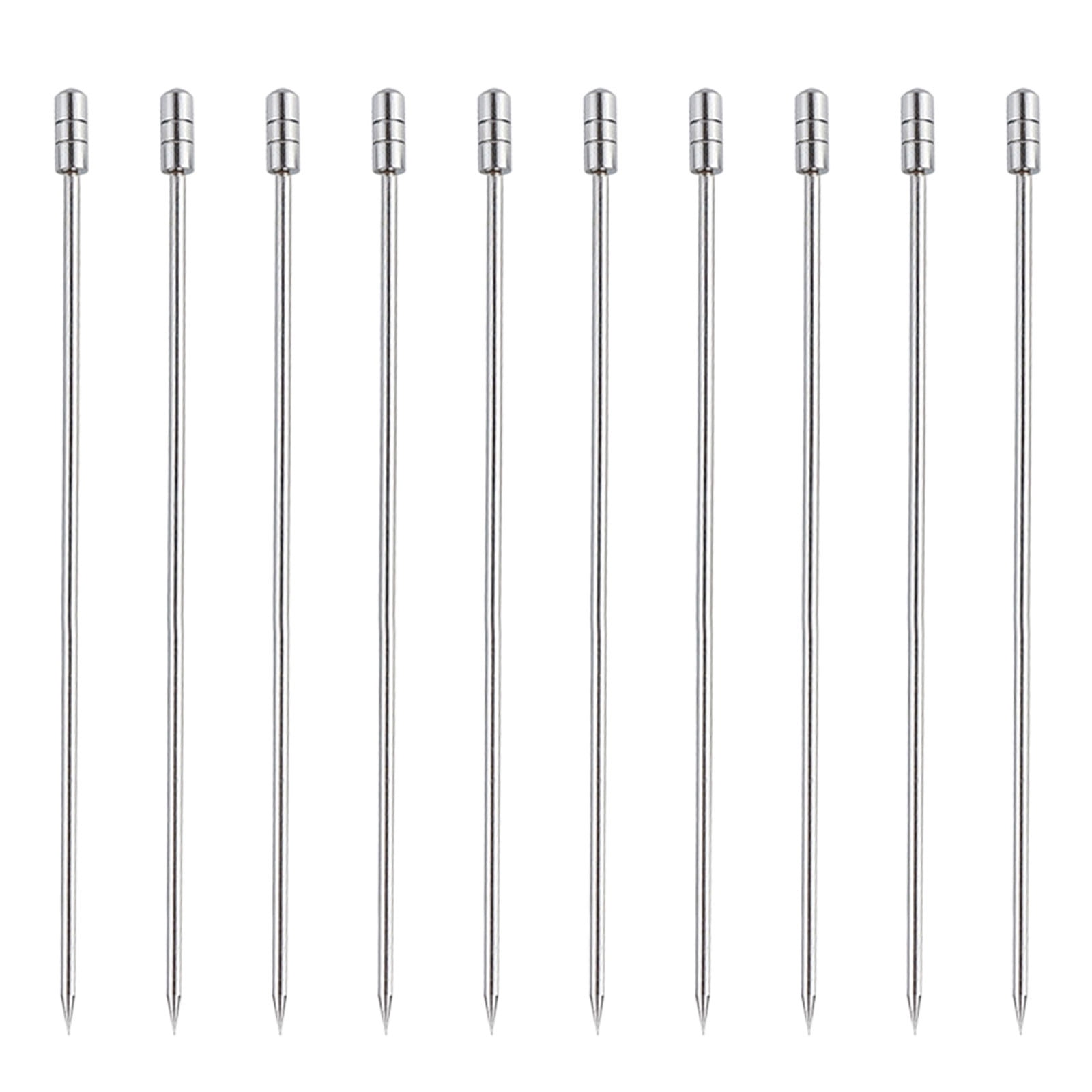 10Pcs Metal Cocktail Picks,Stainless Steel Reusable Toothpicks Skewer ...