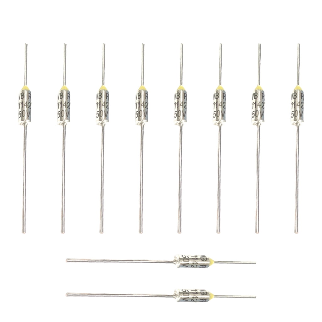 10Pcs Metal Shell Thermal Fuses Cutoff For Circuit Protections Thermal ...