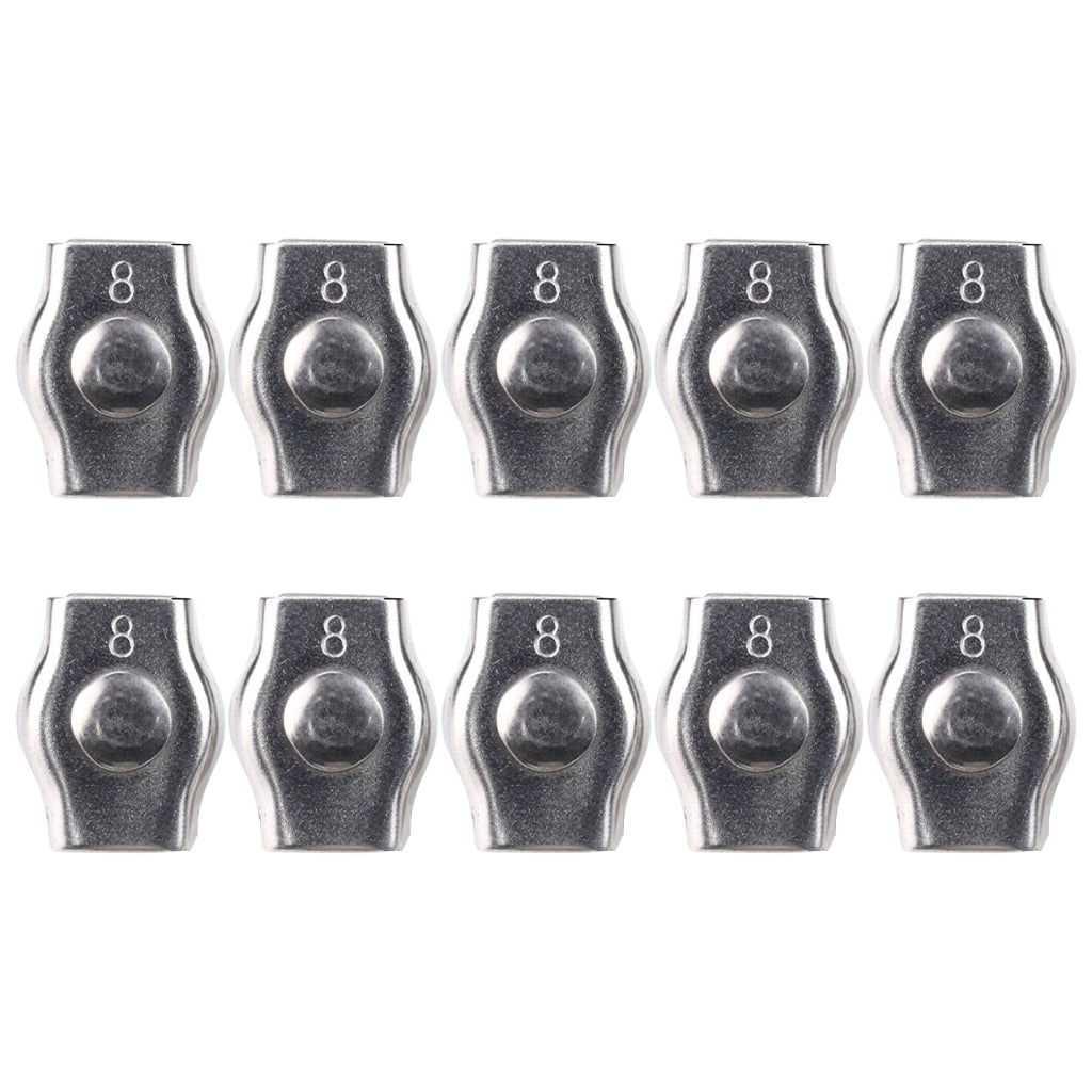10Pcs Metal Steel Wire Rope Clamps With Smooth Surfaces Rustproof ...