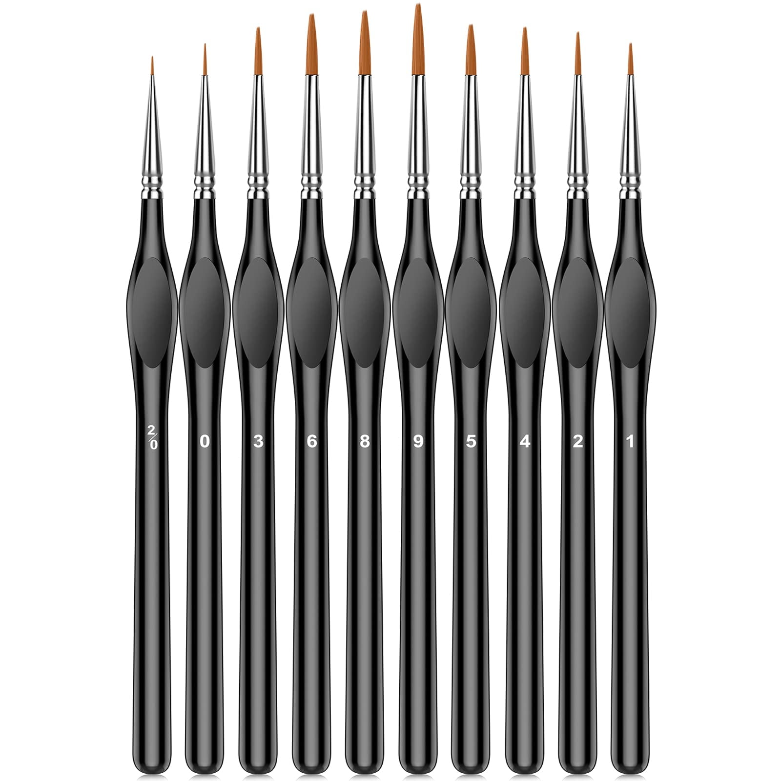 10Pcs Micro Paint Brushes Set with Triangular Handles - For Acrylic ...