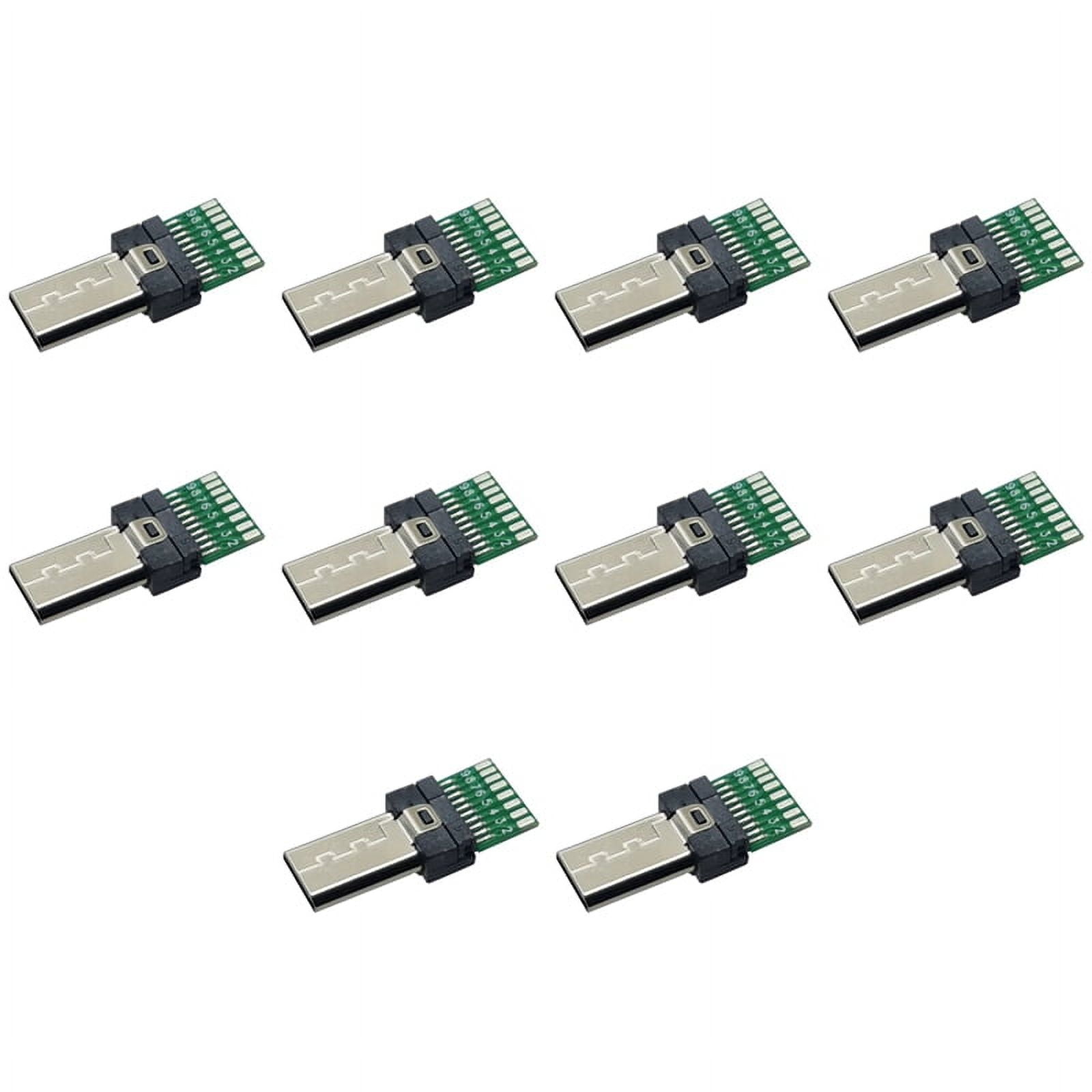 10Pcs Micro-USB Terminal Plug Jack Connector 10Pin 15Pin Shutter ...