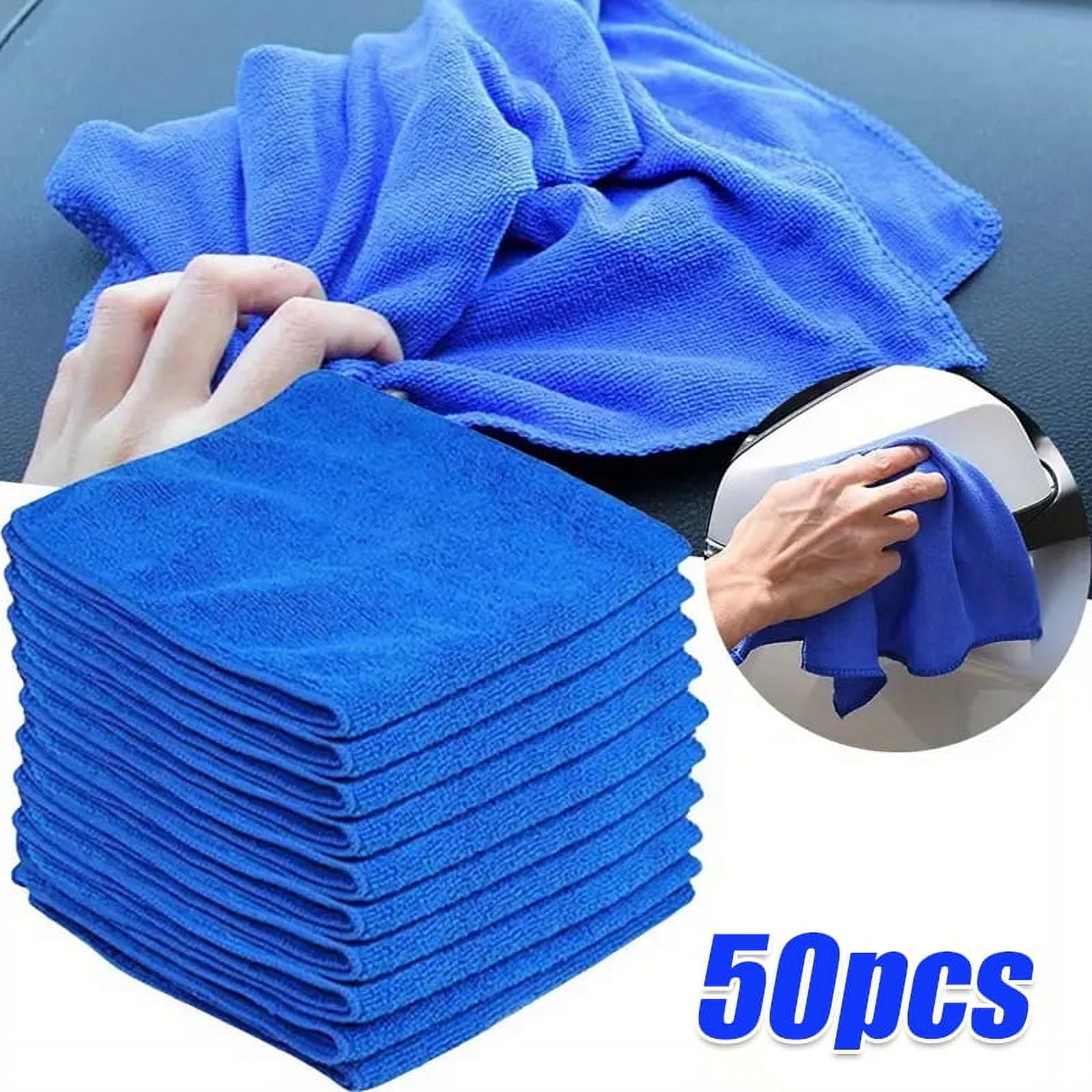 10Pcs Microfiber Towels Car Wash Drying Cloth Towel Household Cleaning ...