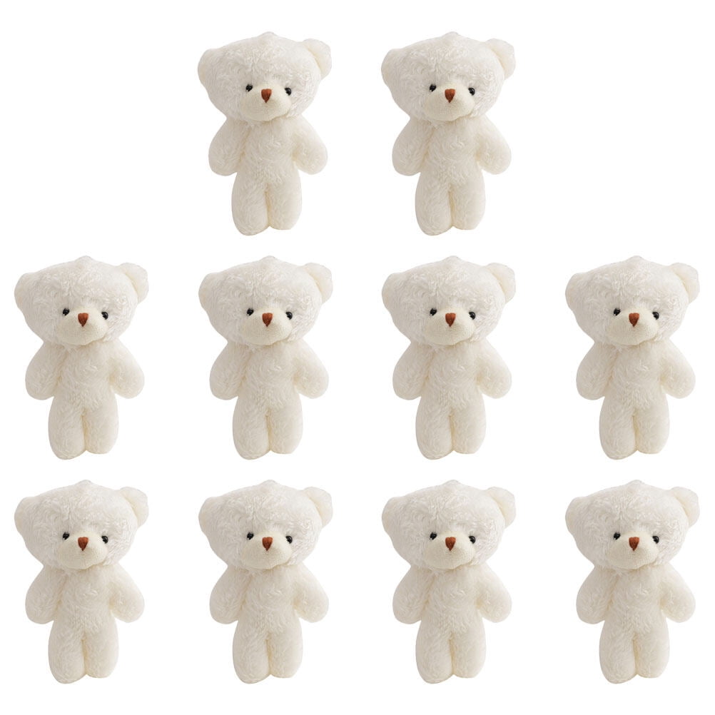 10Pcs Mini Bear Plush Stuffed Small Bear Animal Toys Party Favor Bell ...