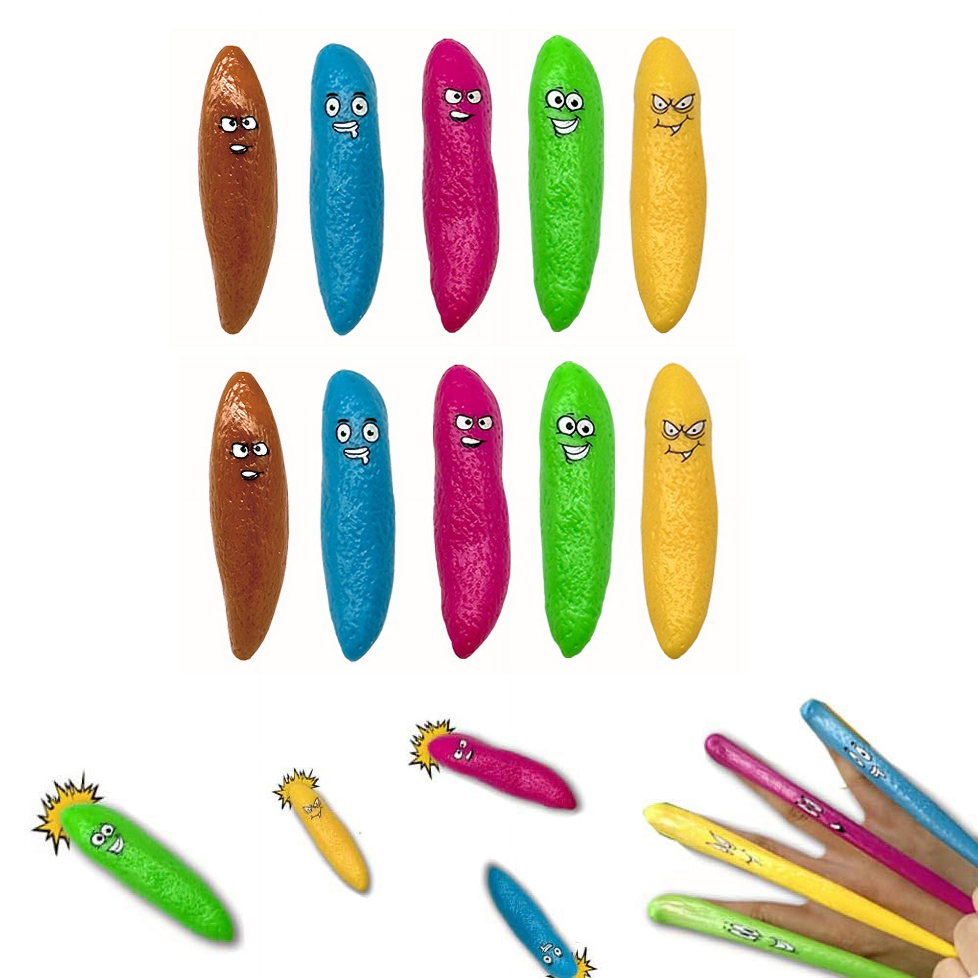 10Pcs Mini Finger Slingshot Novelty Toys Fake Poop Toy, Stretchy Funny ...
