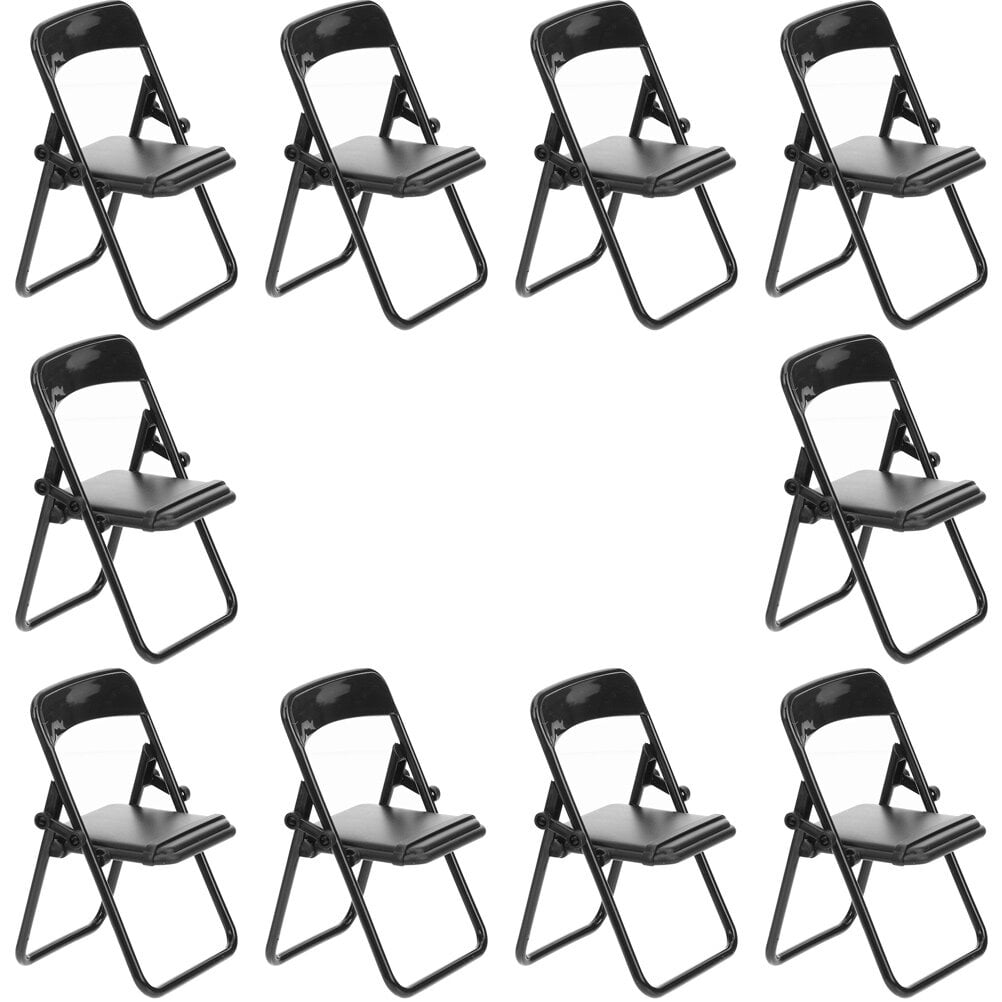 10Pcs Mini Folding Chair Chair Shape Phone Stand Mini Chair Model for ...