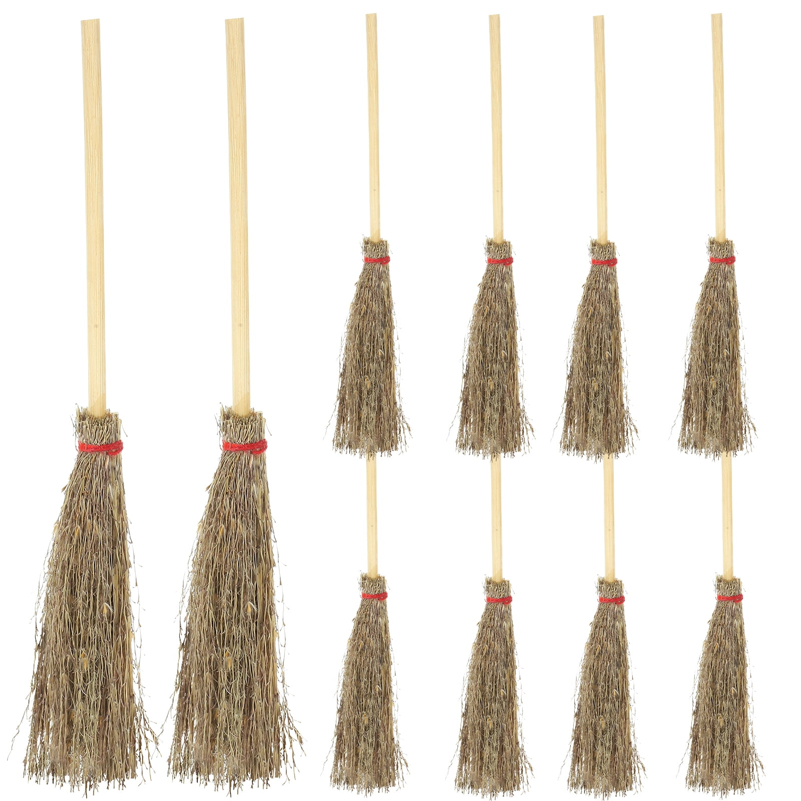 10Pcs Mini Wooden Broom Decor Hand woven Dollhouse Broom Props ...