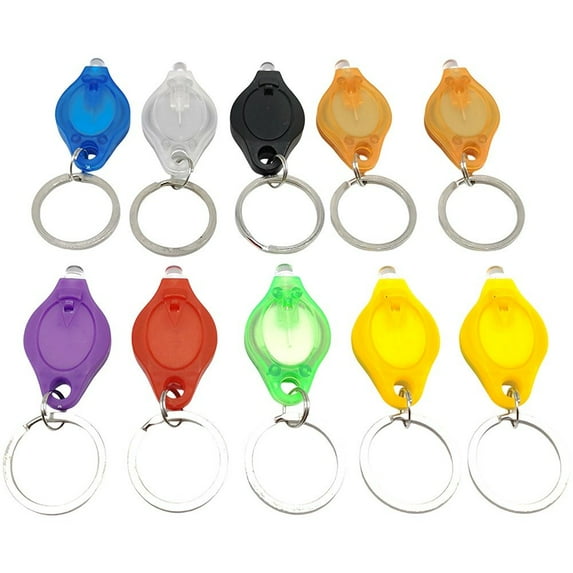 10Pcs Mini Led Light Keychain Flashlight Key Ring Stairs Emergency ...