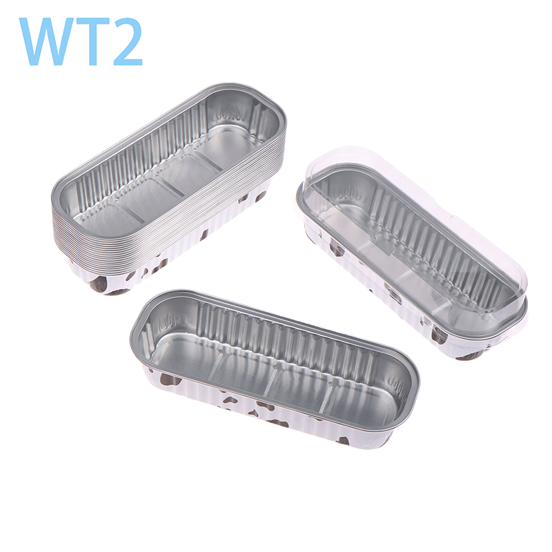 10Pcs Mini Loaf Pans With/Without Lids 6.8OZ Rectangle Aluminum Foil ...