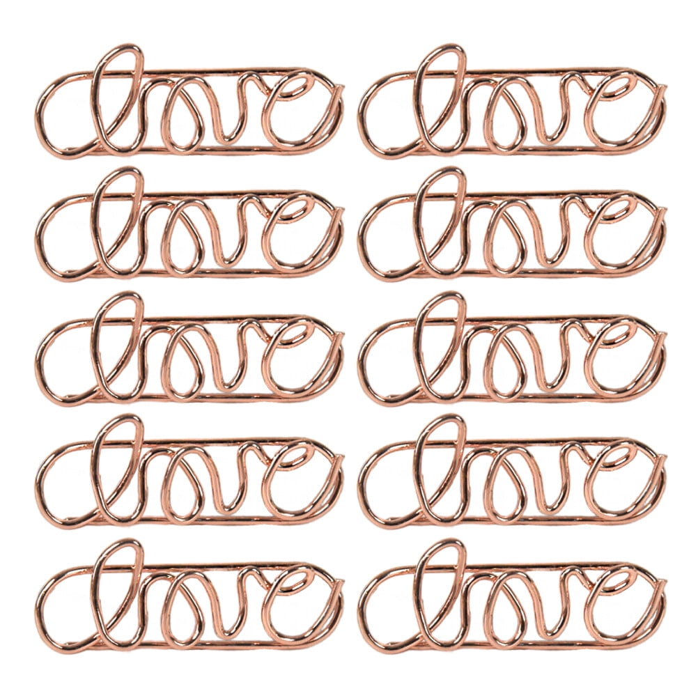 10Pcs Mini Paper Clips Cartoon Shape Stationery Clear Binder Clips ...