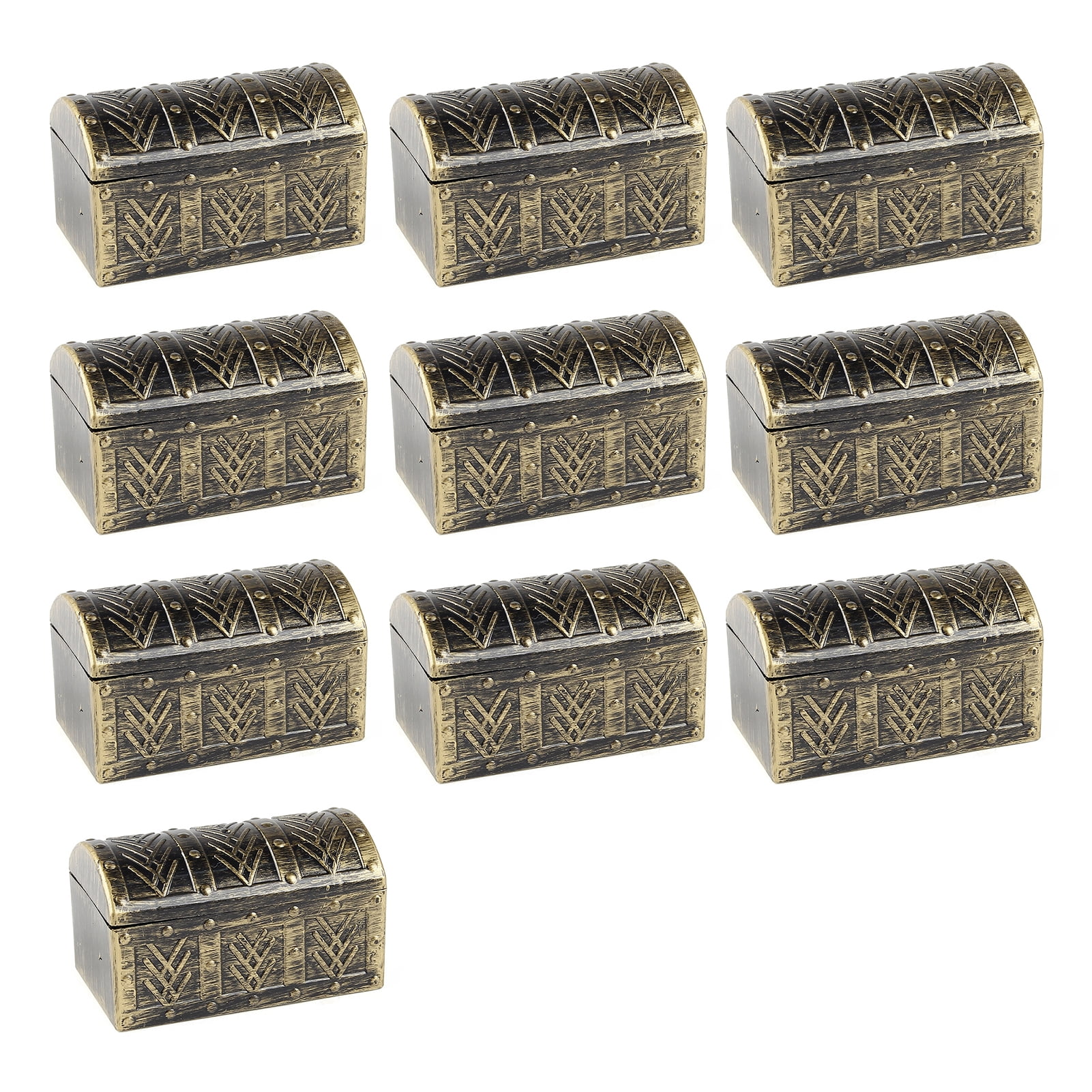 10Pcs Mini Pirate Treasure Chest Vintage Realistic Miniature Jewelry ...